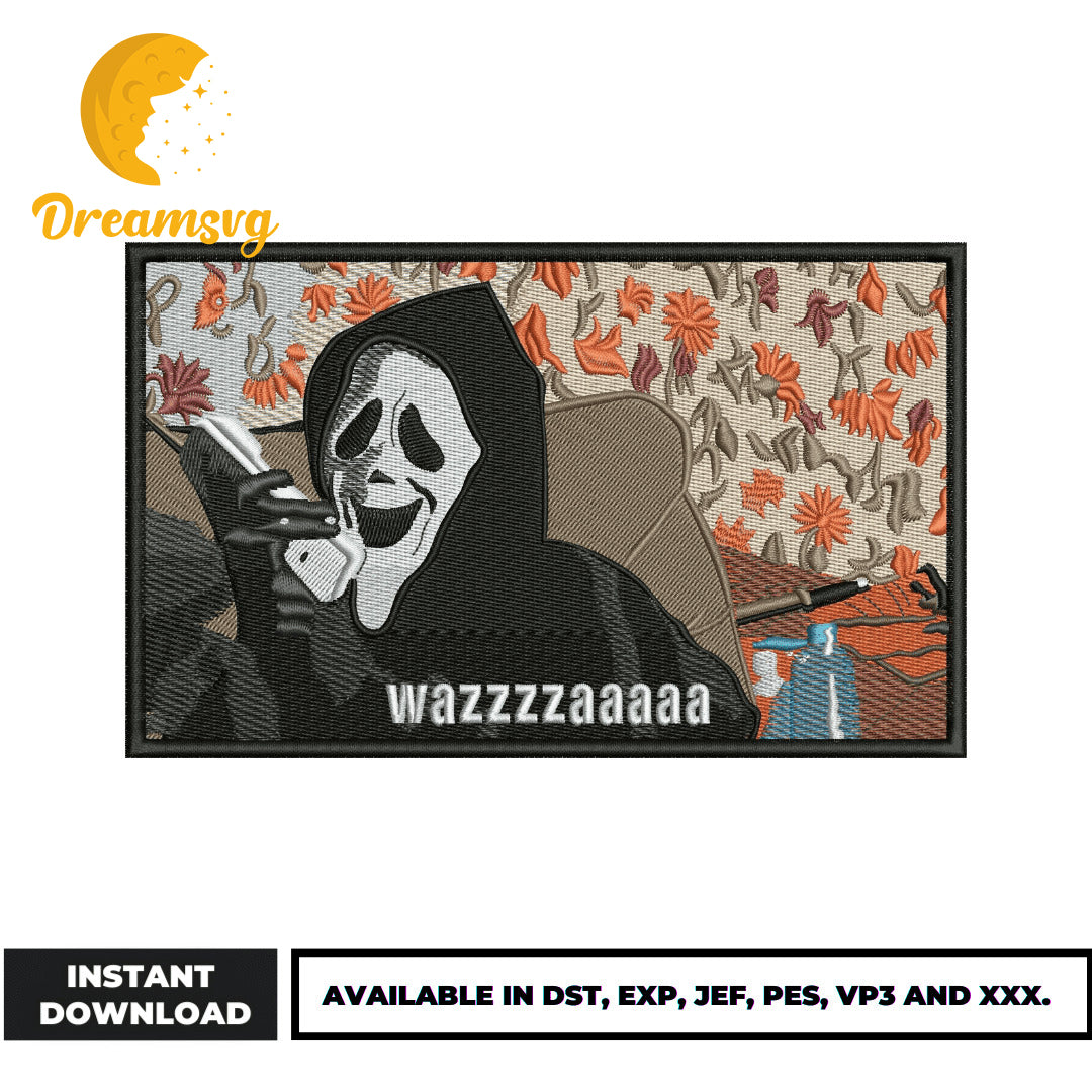 Ghostface call embroidery design – DreamSVG Store