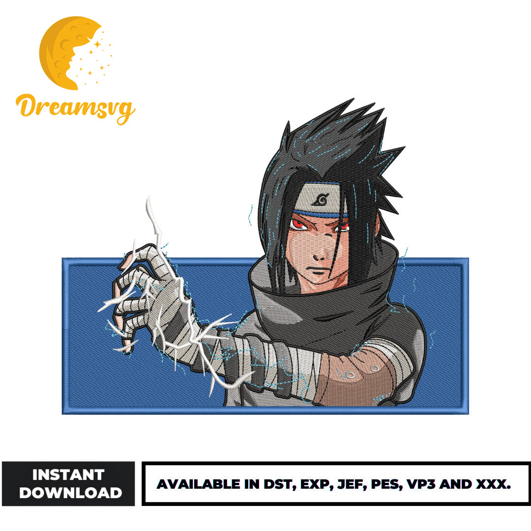 Sasuke Uchiha embroidery design, naruto embroidery – DreamSVG Store