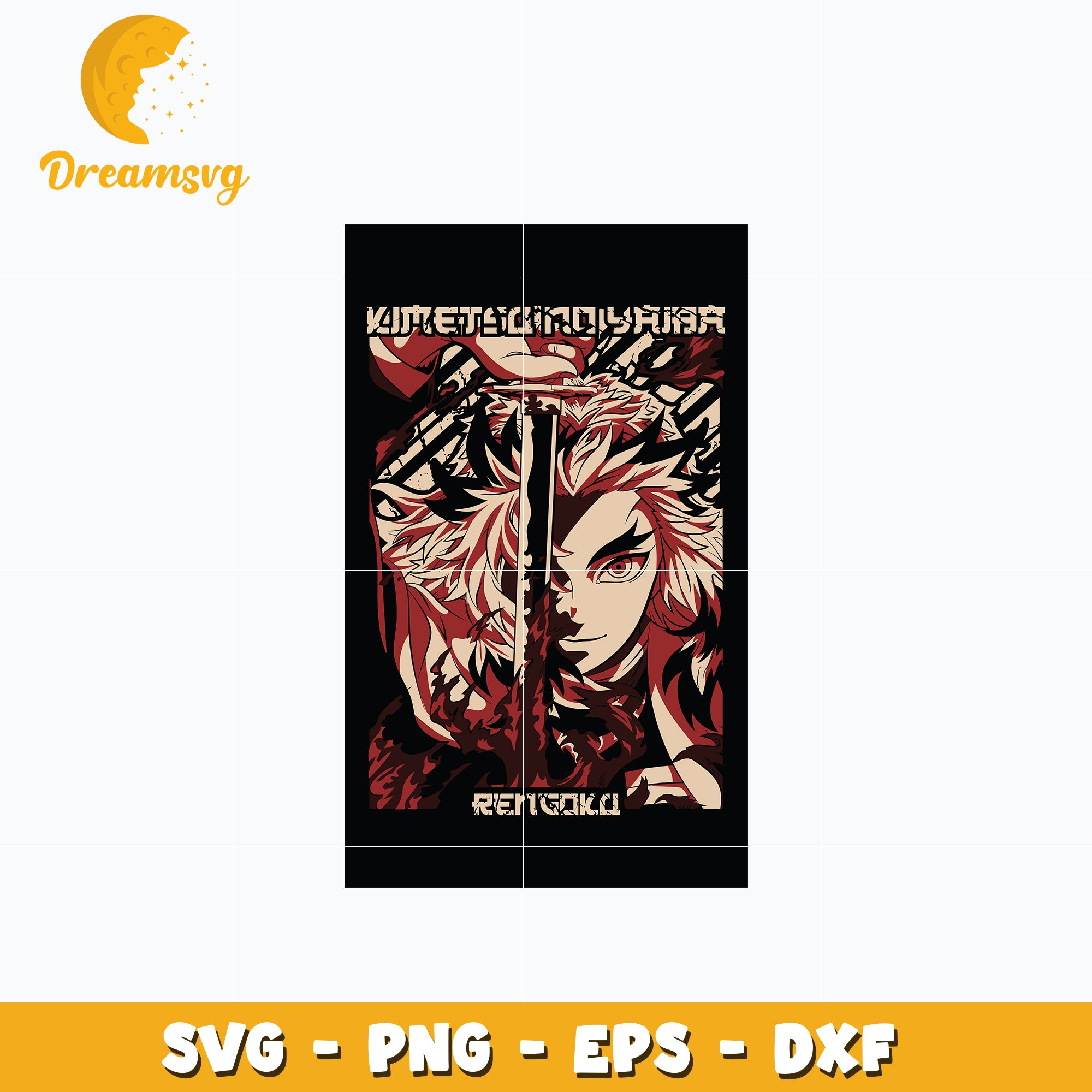 Rengoku design svg, anime svg, Kimetsu no Yaiba svg – DreamSVG Store