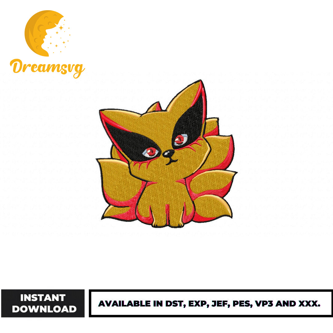Kurama chibi embroidery design – DreamSVG Store