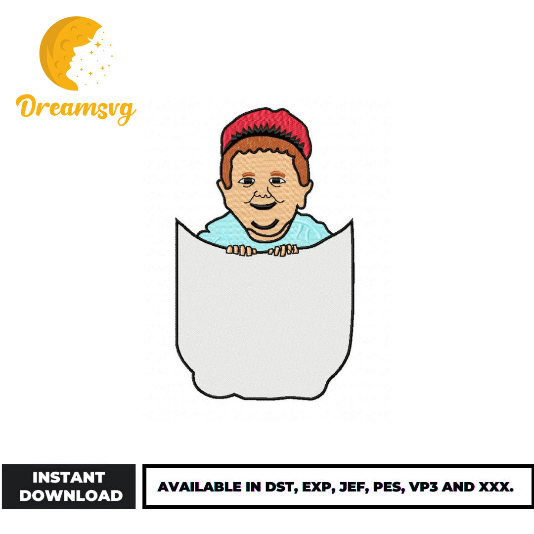 Hasbulla pocket embroidery design – DreamSVG Store