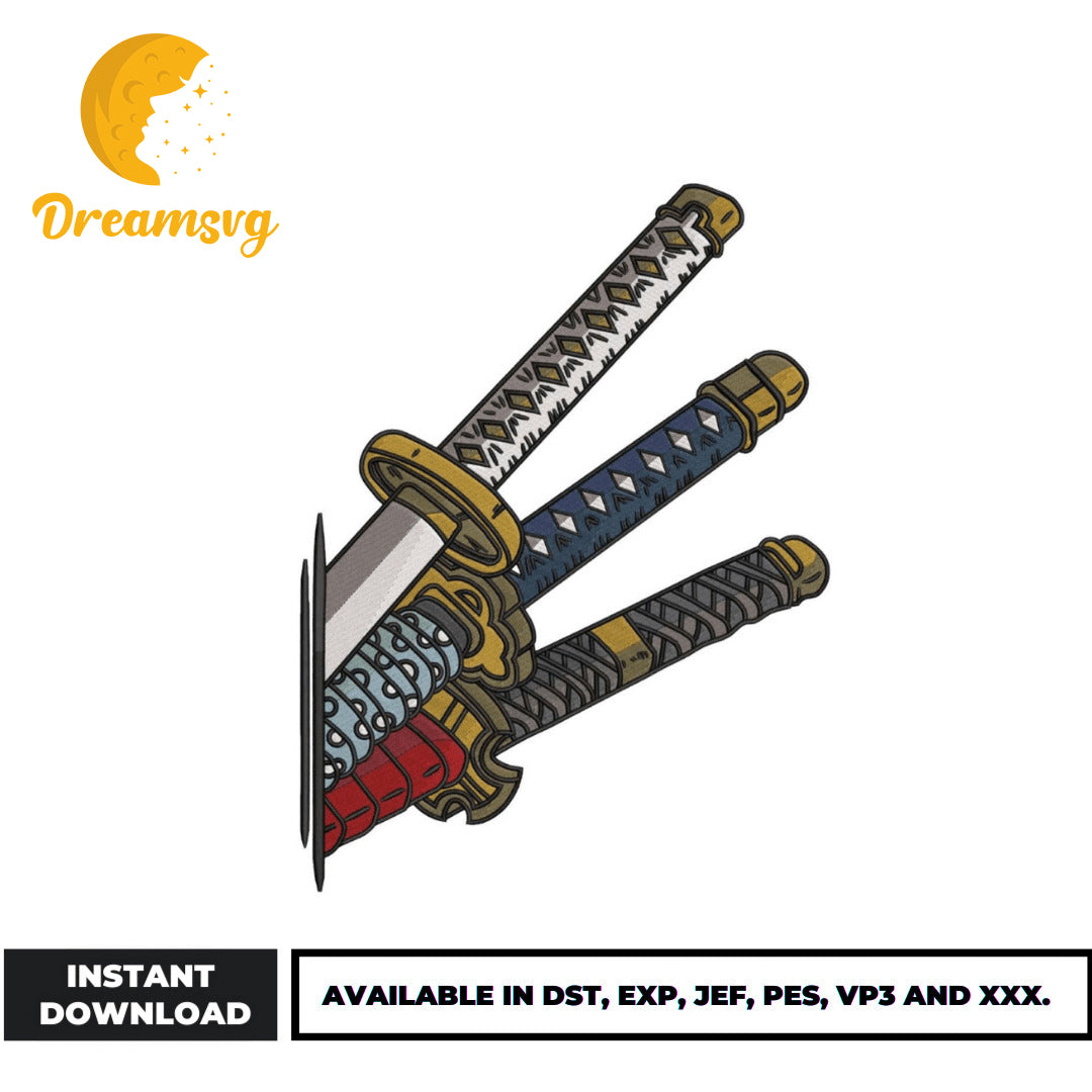 Zoro sword embroidery design – DreamSVG Store
