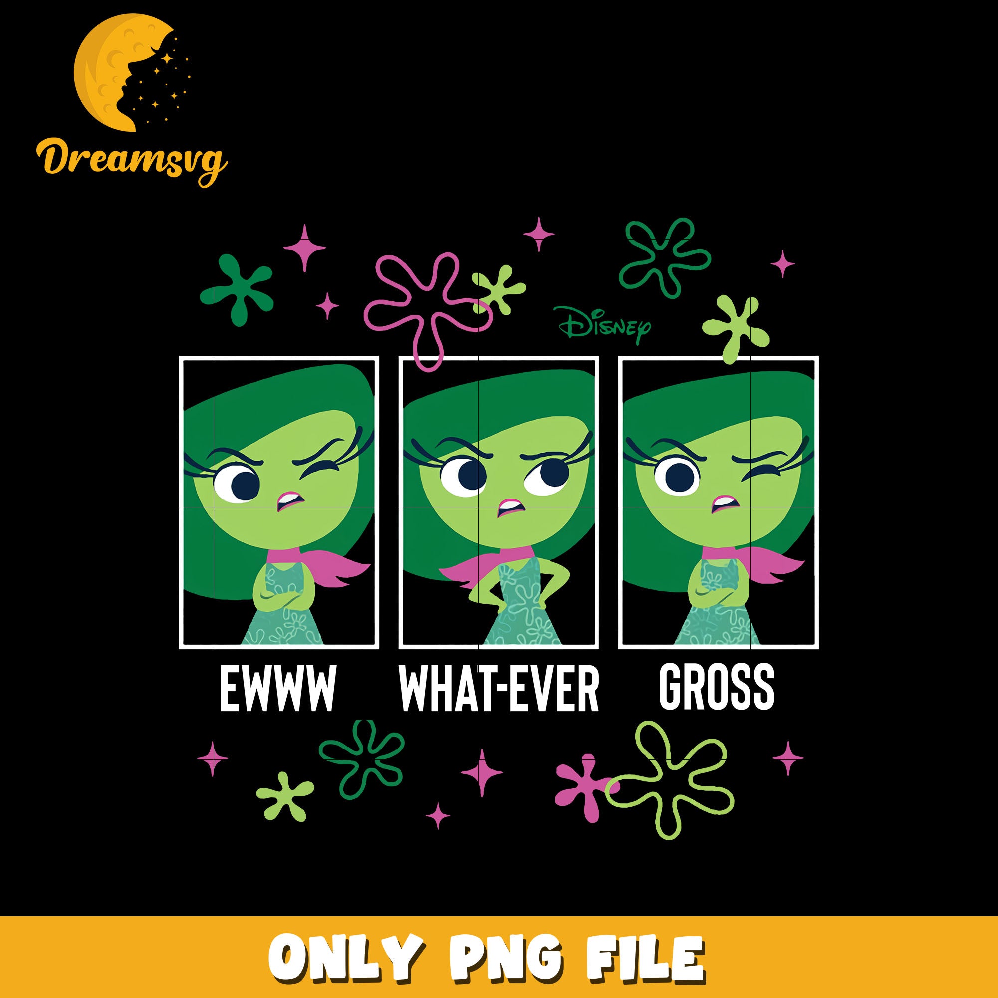 Disgust design png, inside out png – DreamSVG Store