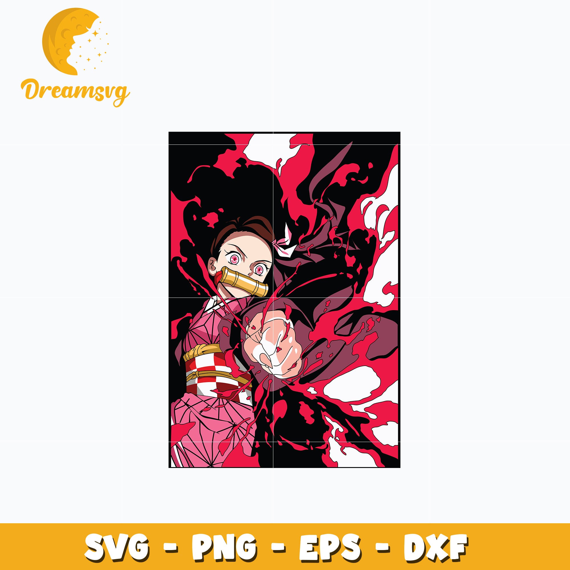 Nezuko power design svg, anime svg, Kimetsu no Yaiba svg – DreamSVG Store