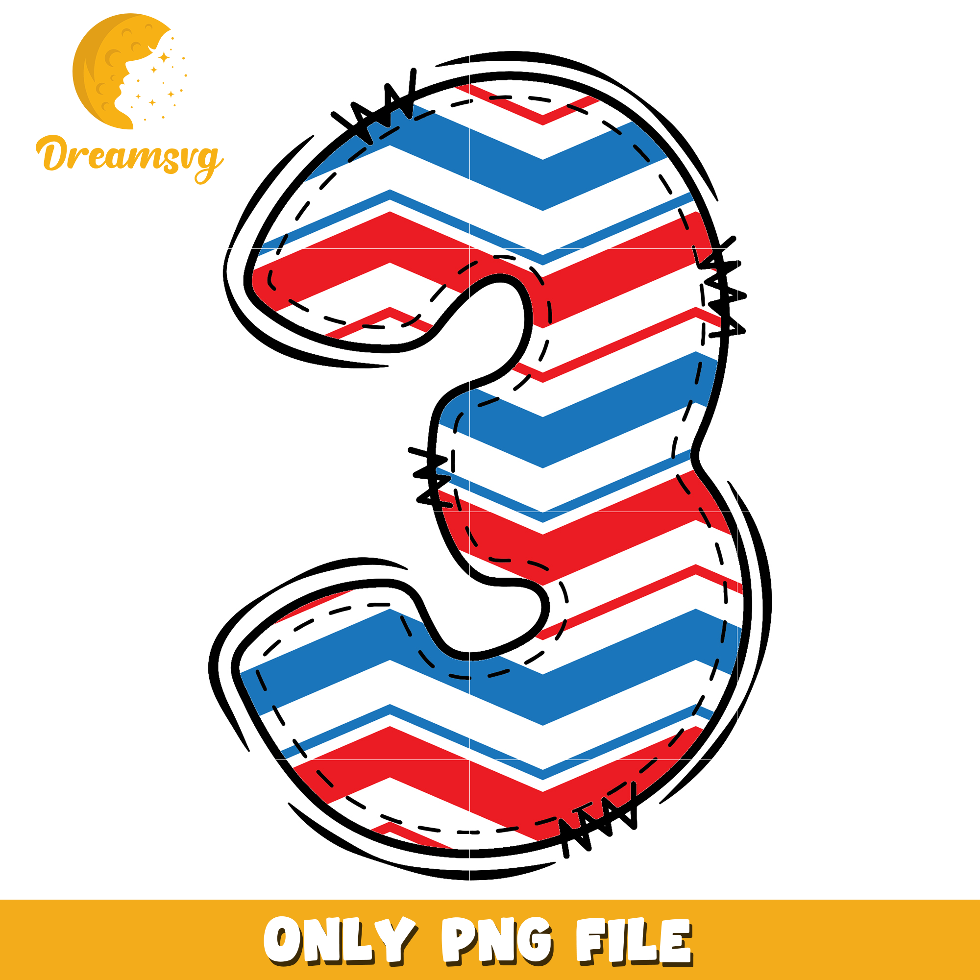 Number 3 4th of july png – DreamSVG Store