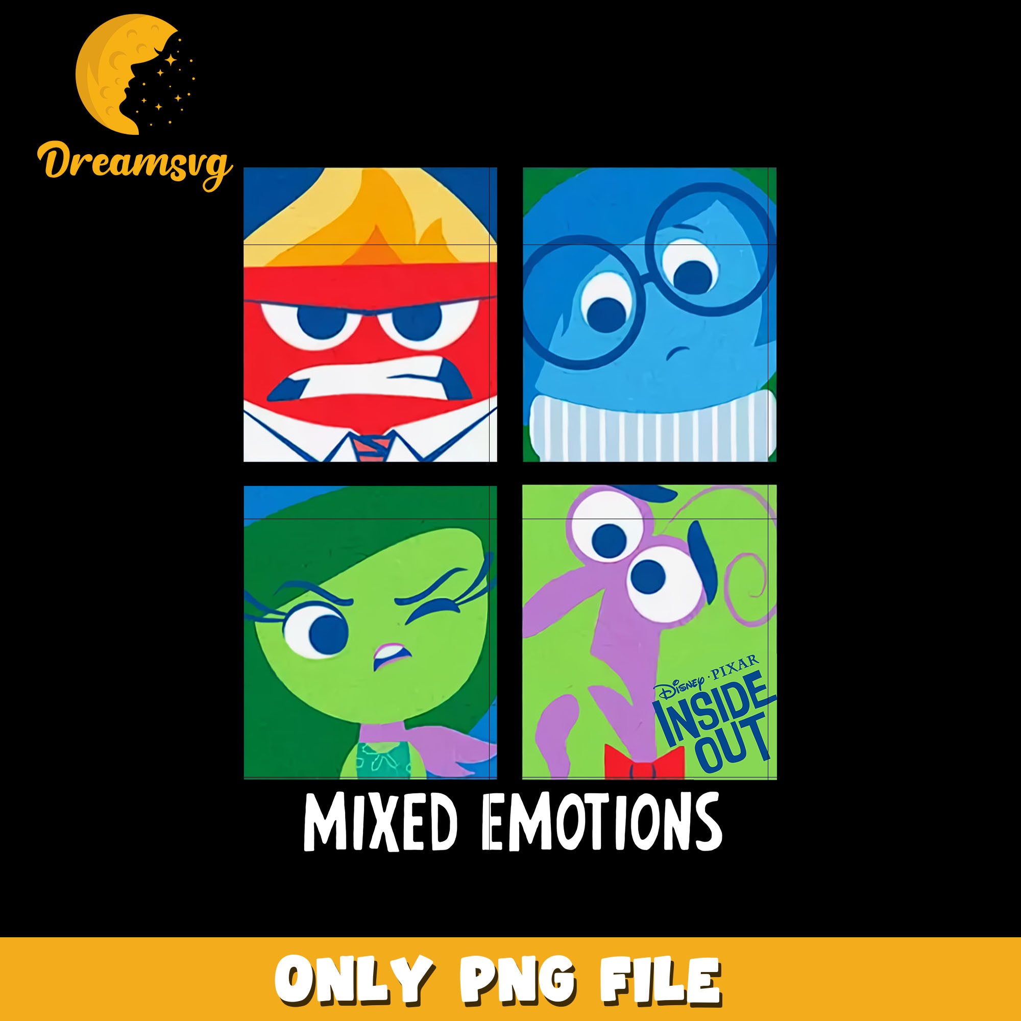 Inside out Mixed emotions png – DreamSVG Store