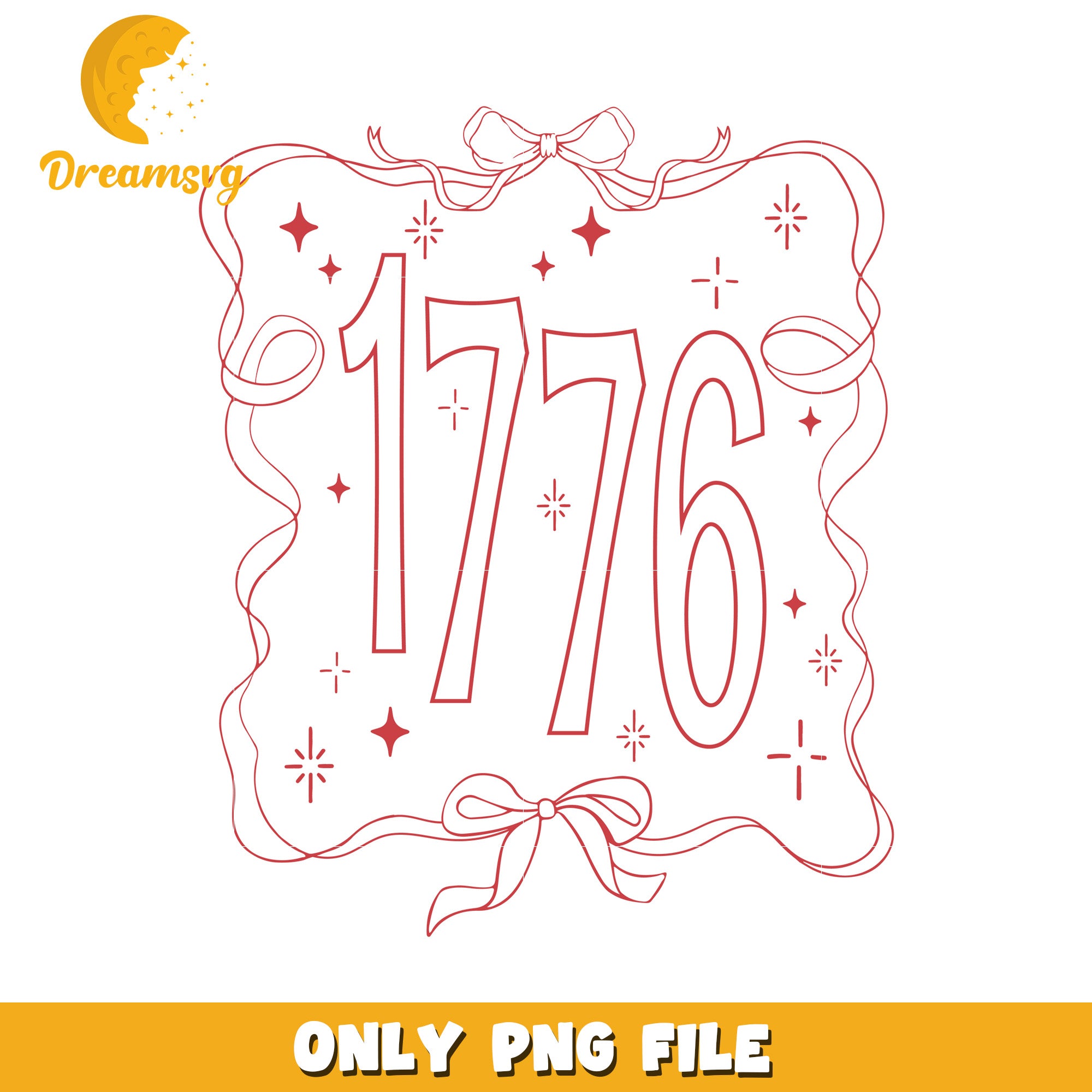 1776 letters and bow tie png, american history png, patriotic design p ...