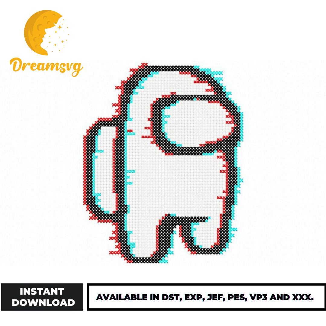 Among Us embroidery design – DreamSVG Store