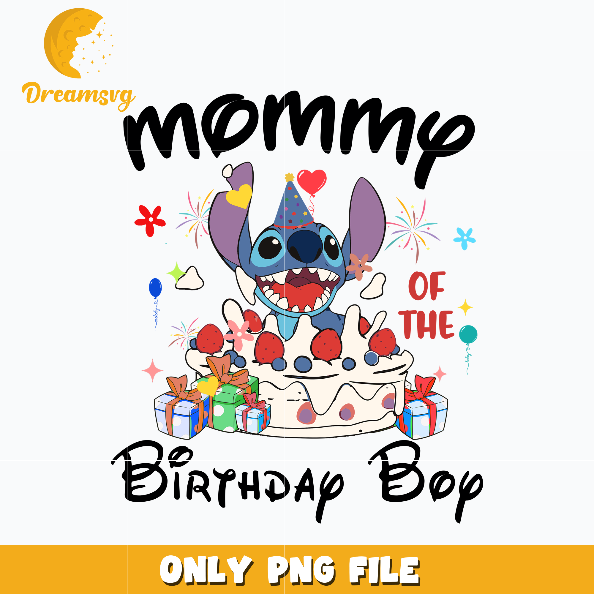Stitch mommy of the birthday boy png – DreamSVG Store