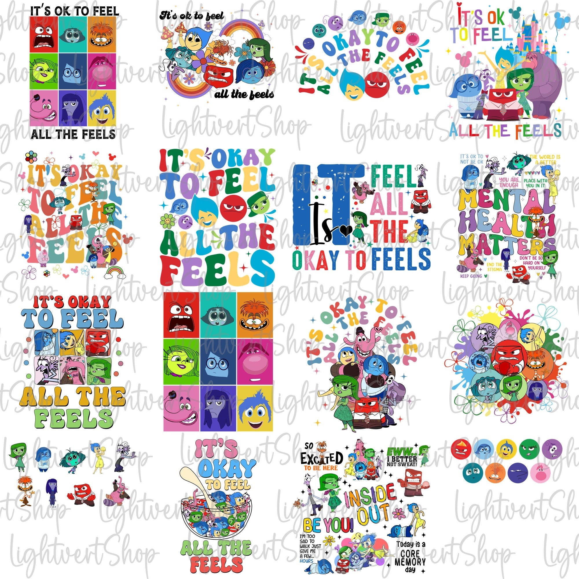 Inside Out 2 quotes design png bundle – DreamSVG Store