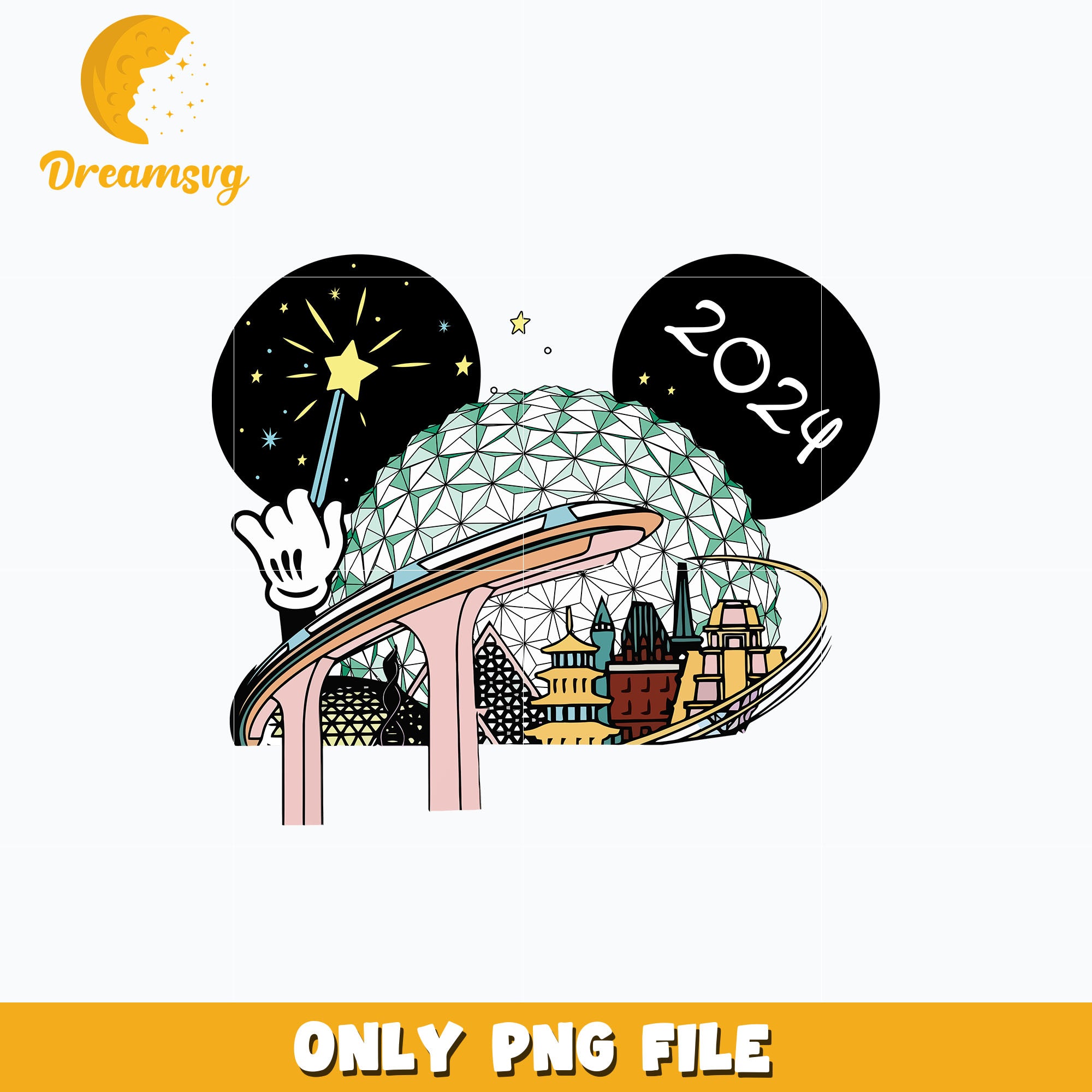 Epcot mickey head design png, disney png – DreamSVG Store
