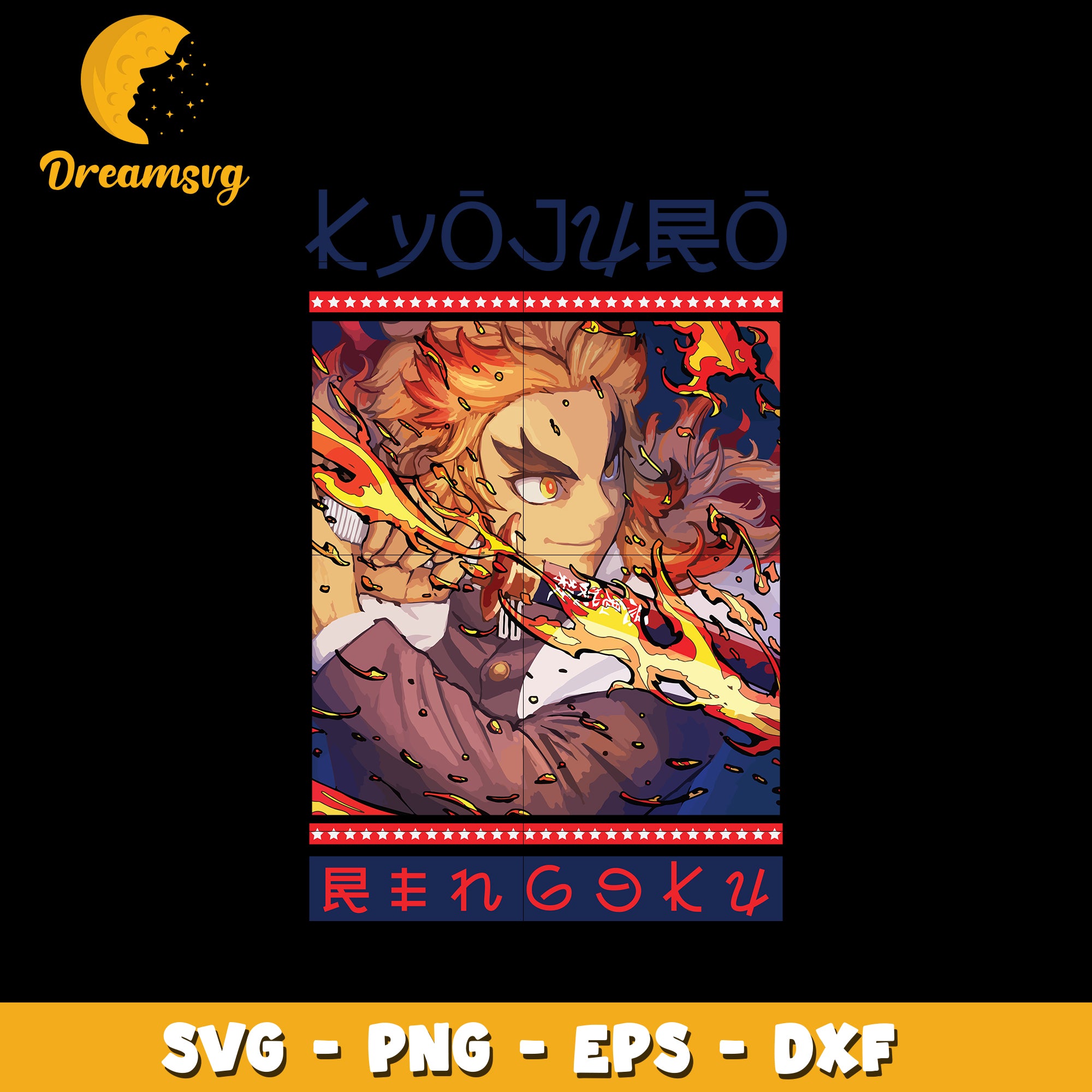 Kyojuro Rengoku Flame Svg, Kimetsu no Yaiba Svg – DreamSVG Store