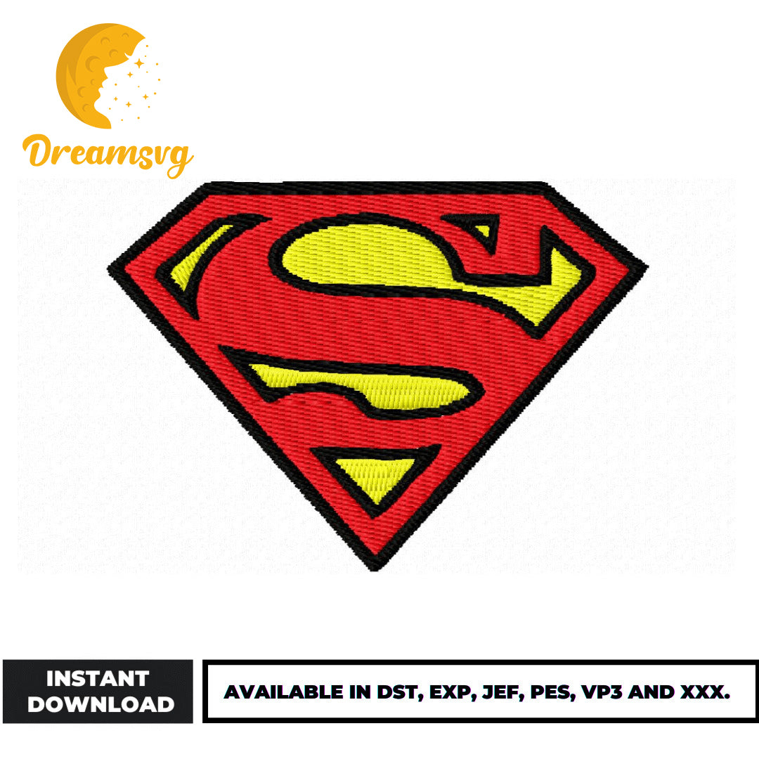 Superman Logo embroidery design – DreamSVG Store