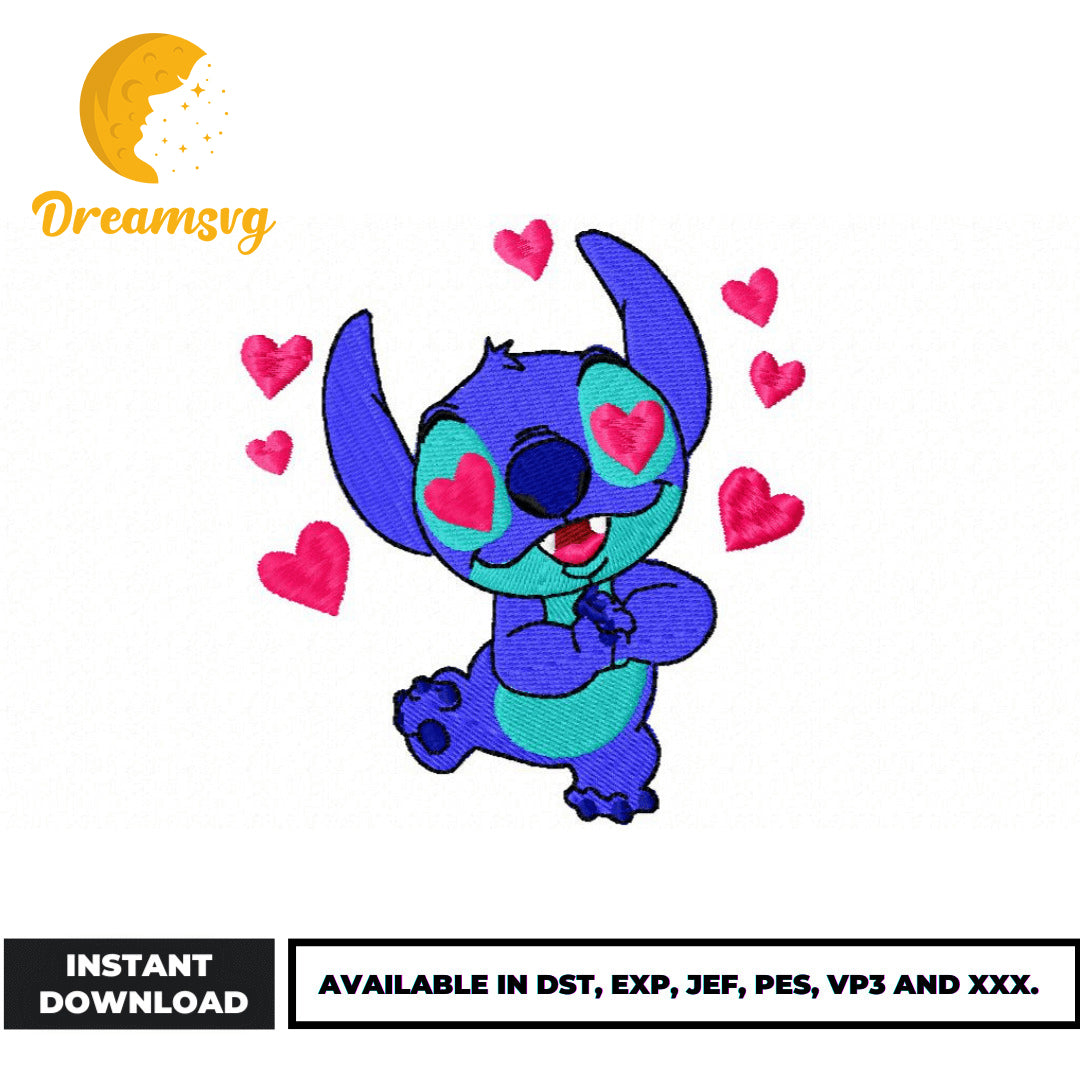 Stitch love embroidery design – DreamSVG Store