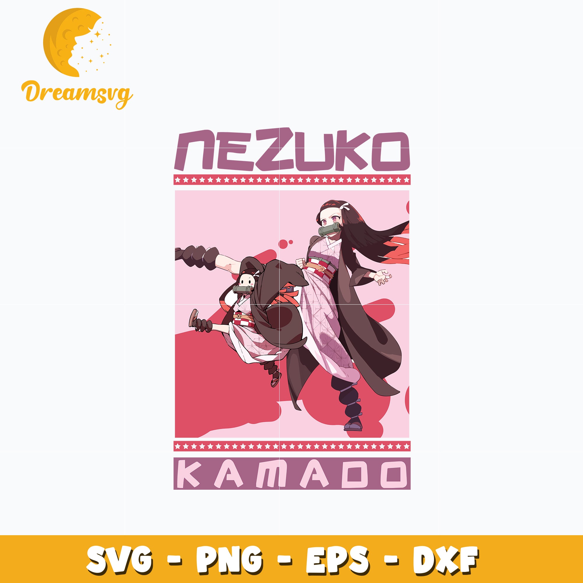 Nezuko pink cute Svg, Kimetsu no Yaiba Svg – DreamSVG Store