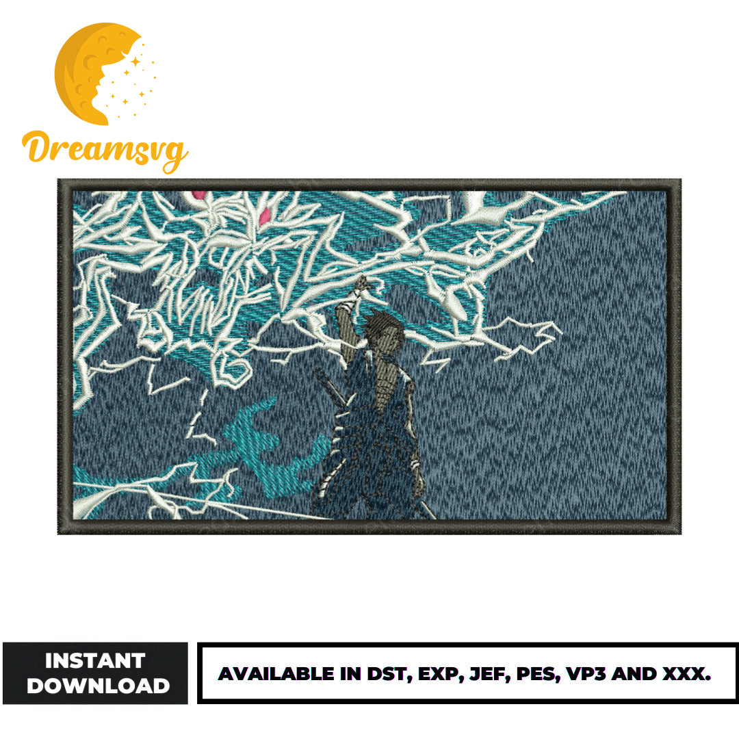 Sasuke thunder embroidery design, Naruto embroidery – DreamSVG Store