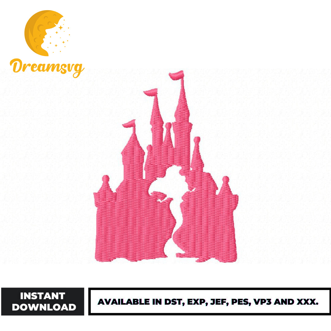 Ariel Princess Castle embroidery design – DreamSVG Store