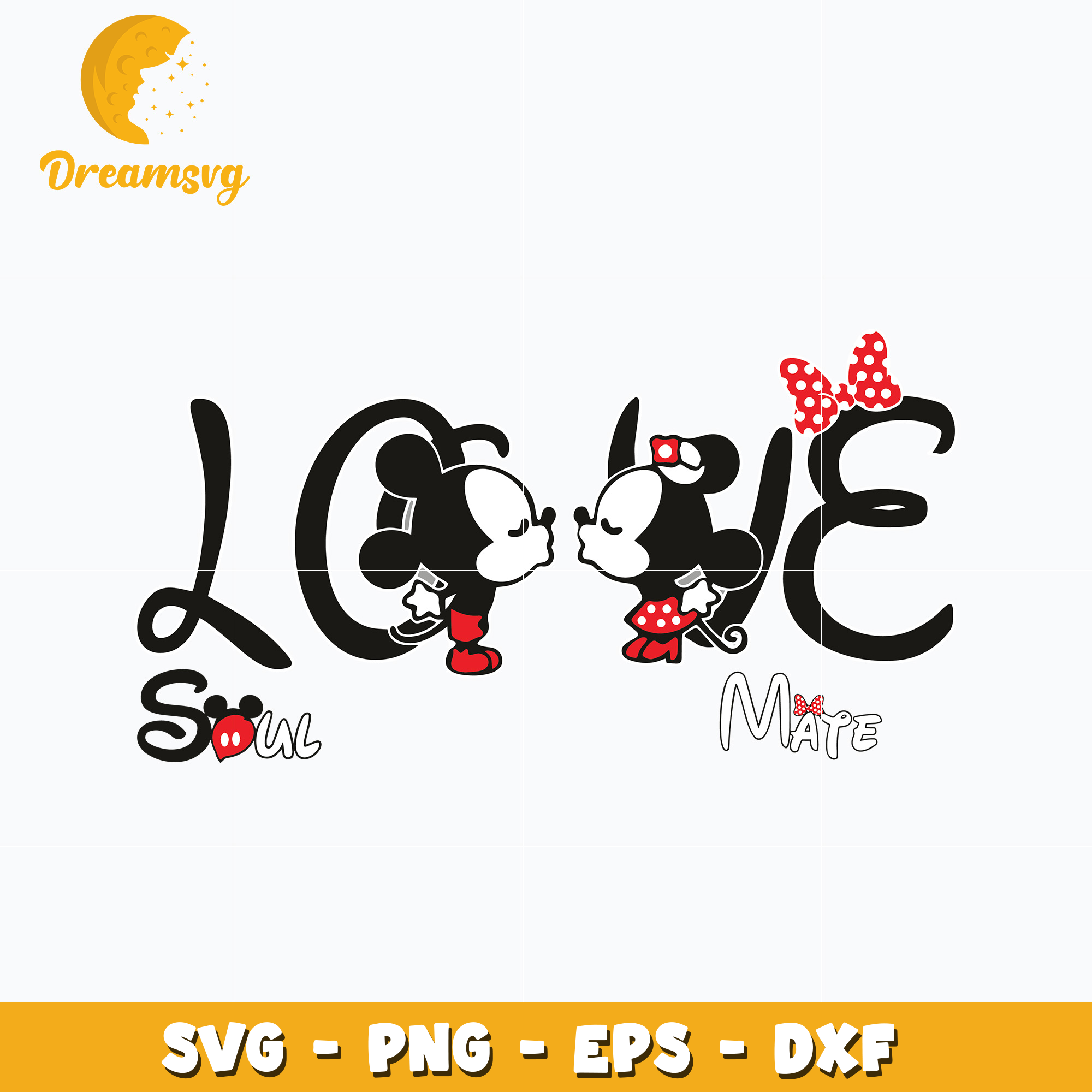 Mickey couple love soul mate valentine Svg – DreamSVG Store