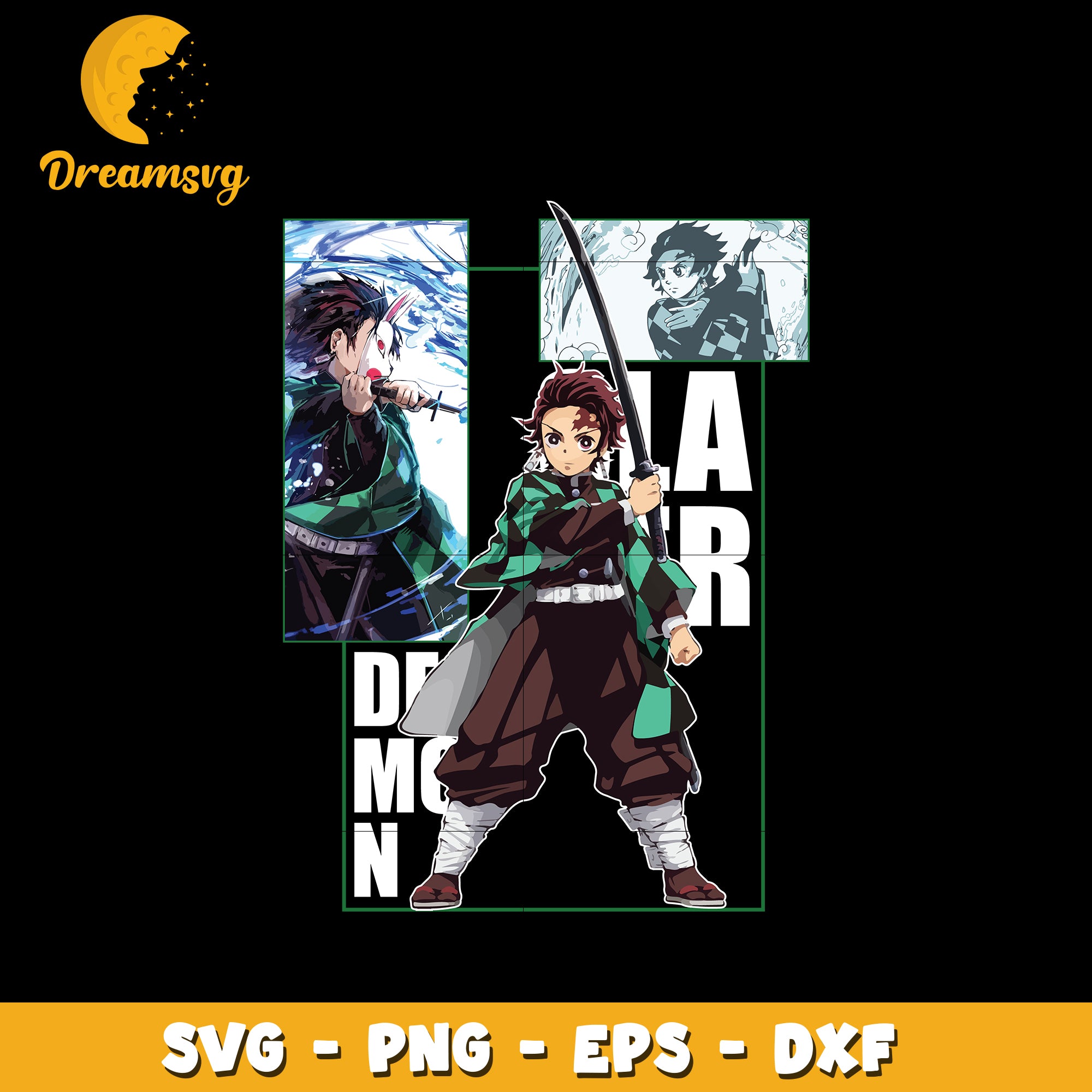 Demon slayer Tanjiro kamado Svg, Anime Svg, Kimetsu no Yaiba Svg ...