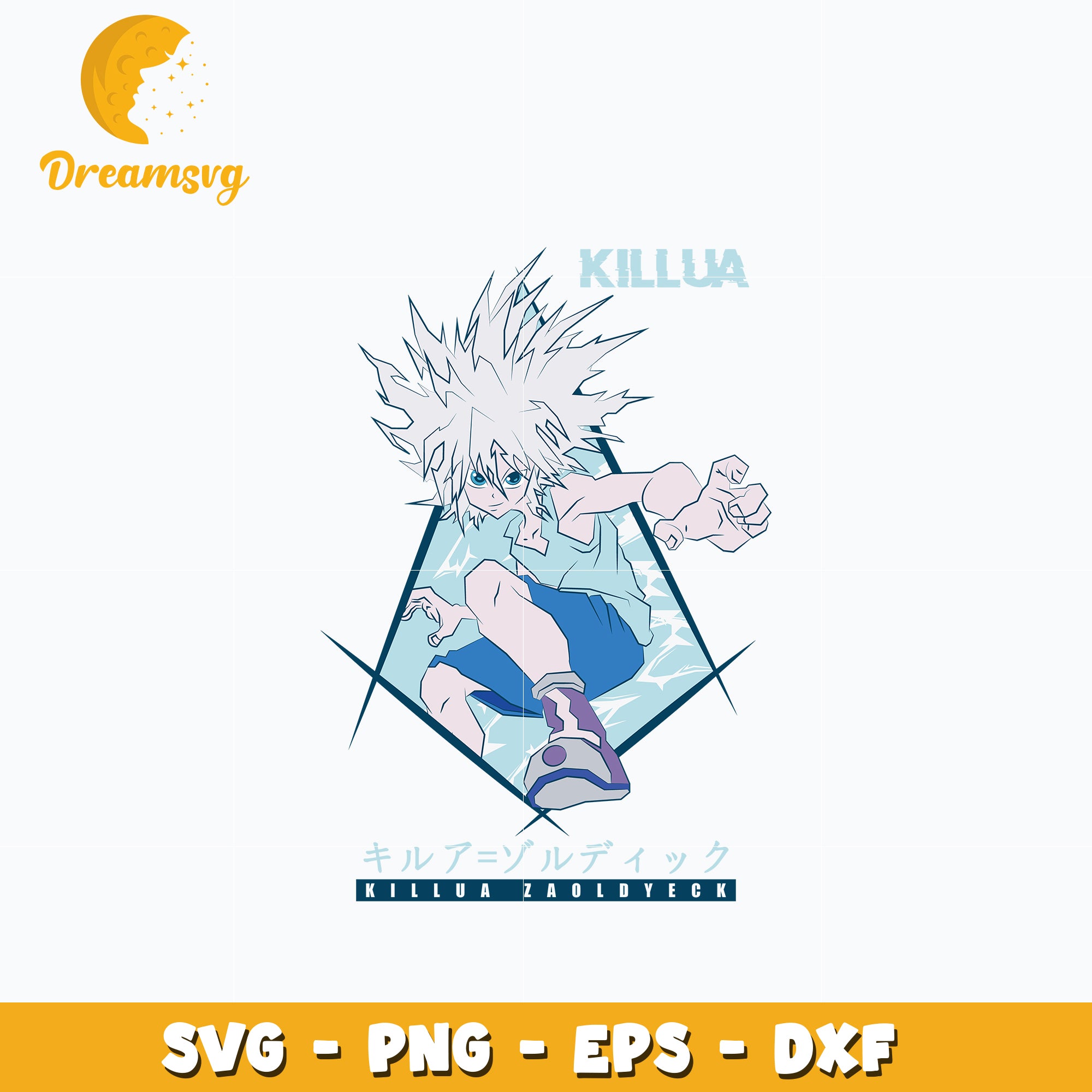Killua Zoldyck Svg, Hunter x Hunter Svg, Anime design Svg – DreamSVG Store