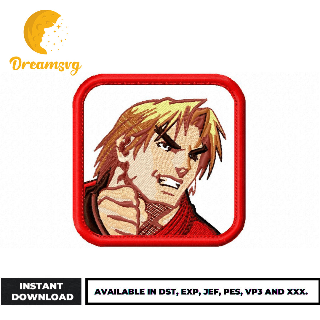 Ken Masters embroidery design – DreamSVG Store