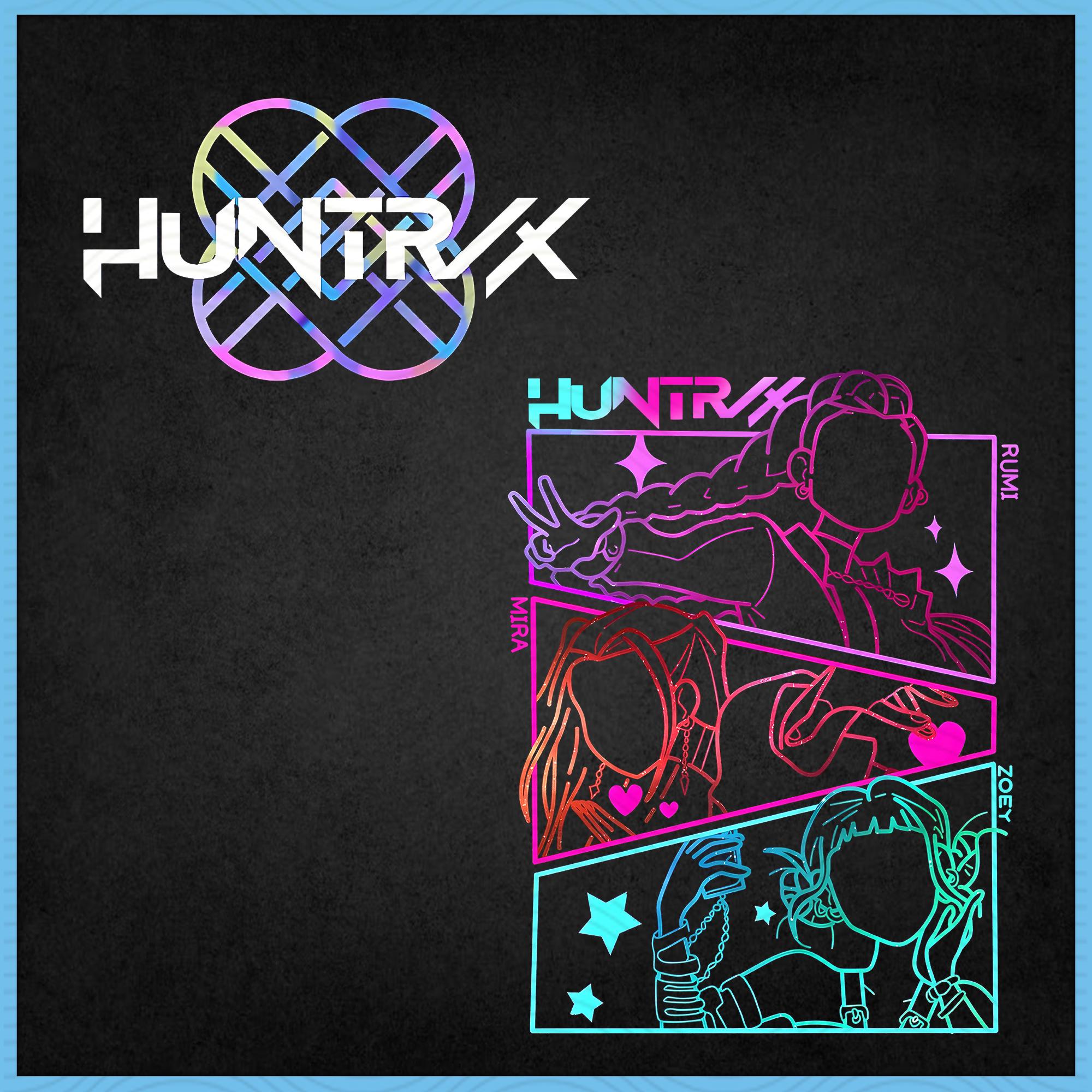 Huntrix Girls Bundle Png, Kpop Demon Hunters Bundle Png, Vintage Huntr ...