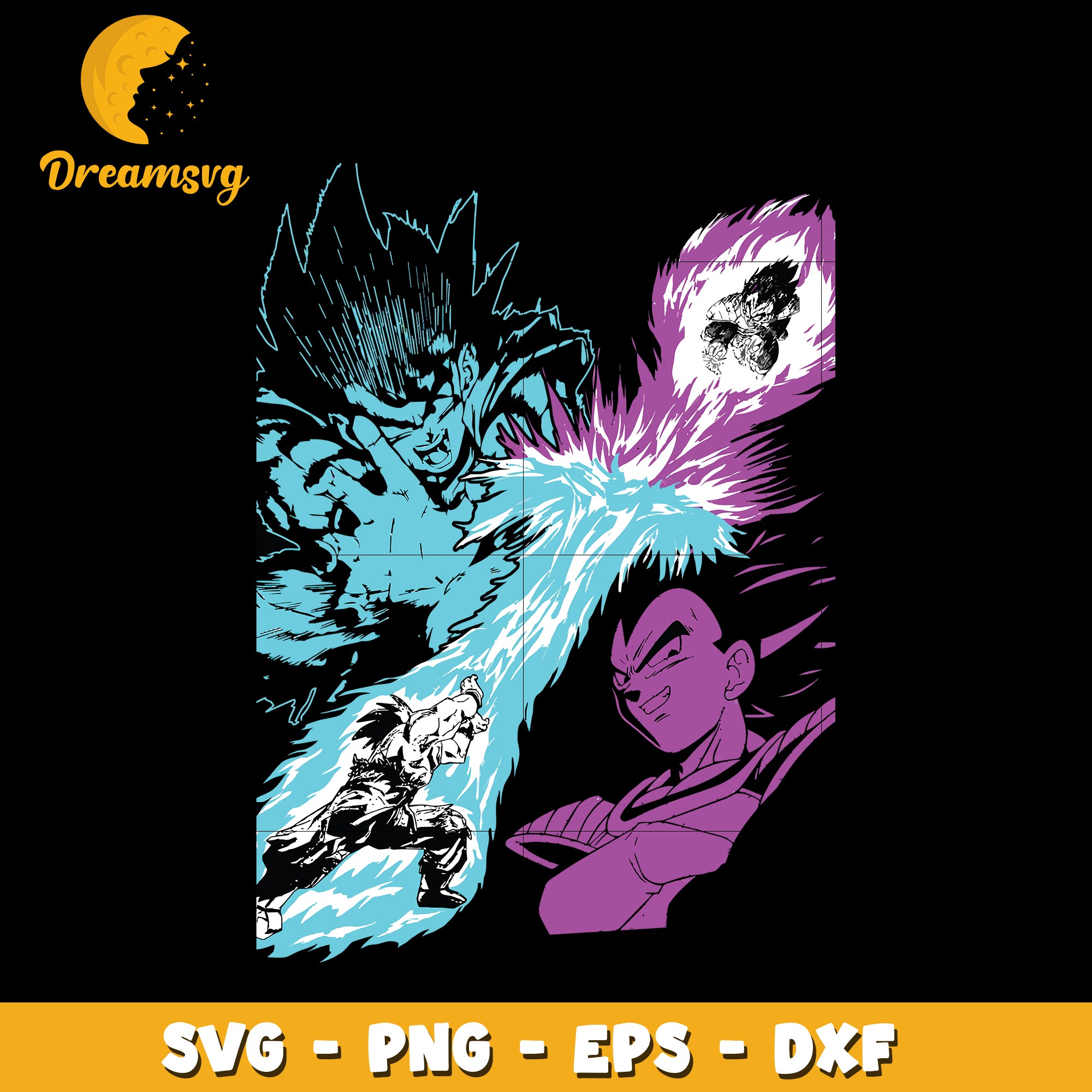 Goku vs Vegeta Svg, Anime Svg, Dragon Ball Z Svg – DreamSVG Store