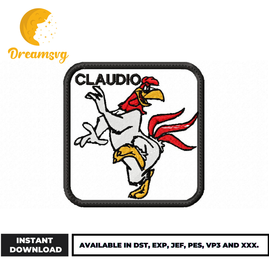 Gallo Claudio embroidery design – DreamSVG Store