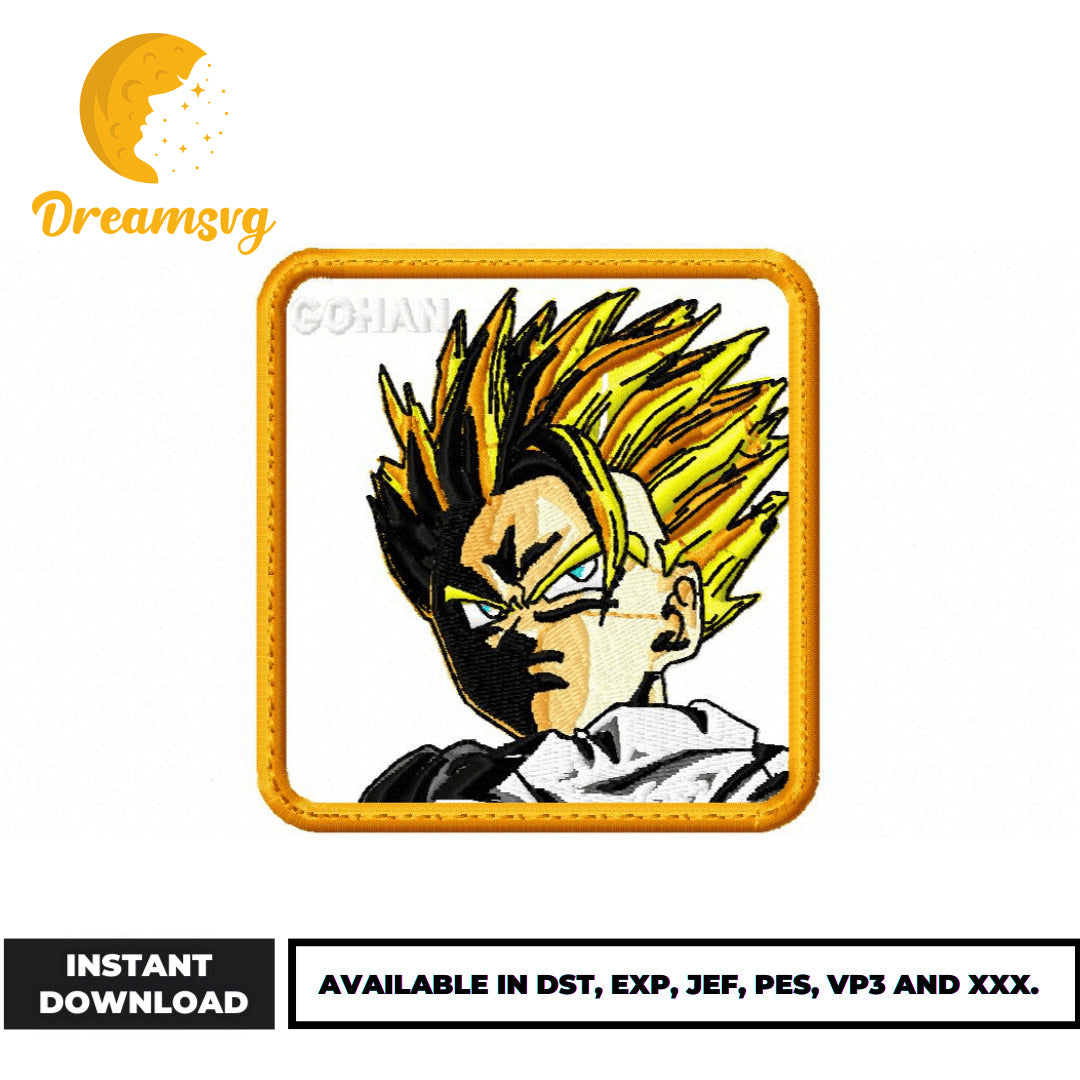 Vegeta super saiyan embroidery design – DreamSVG Store