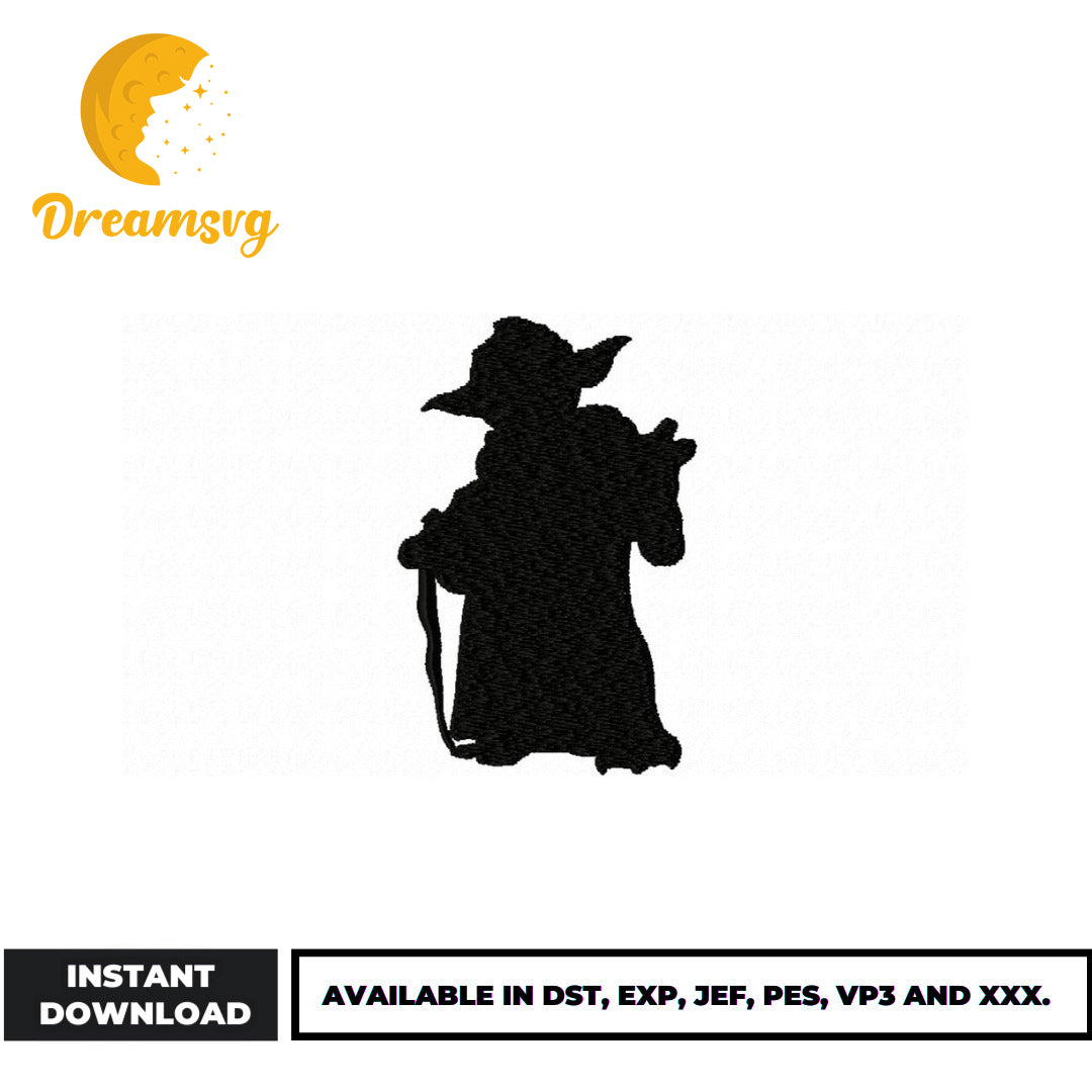 Yoda shadow embroidery design – DreamSVG Store