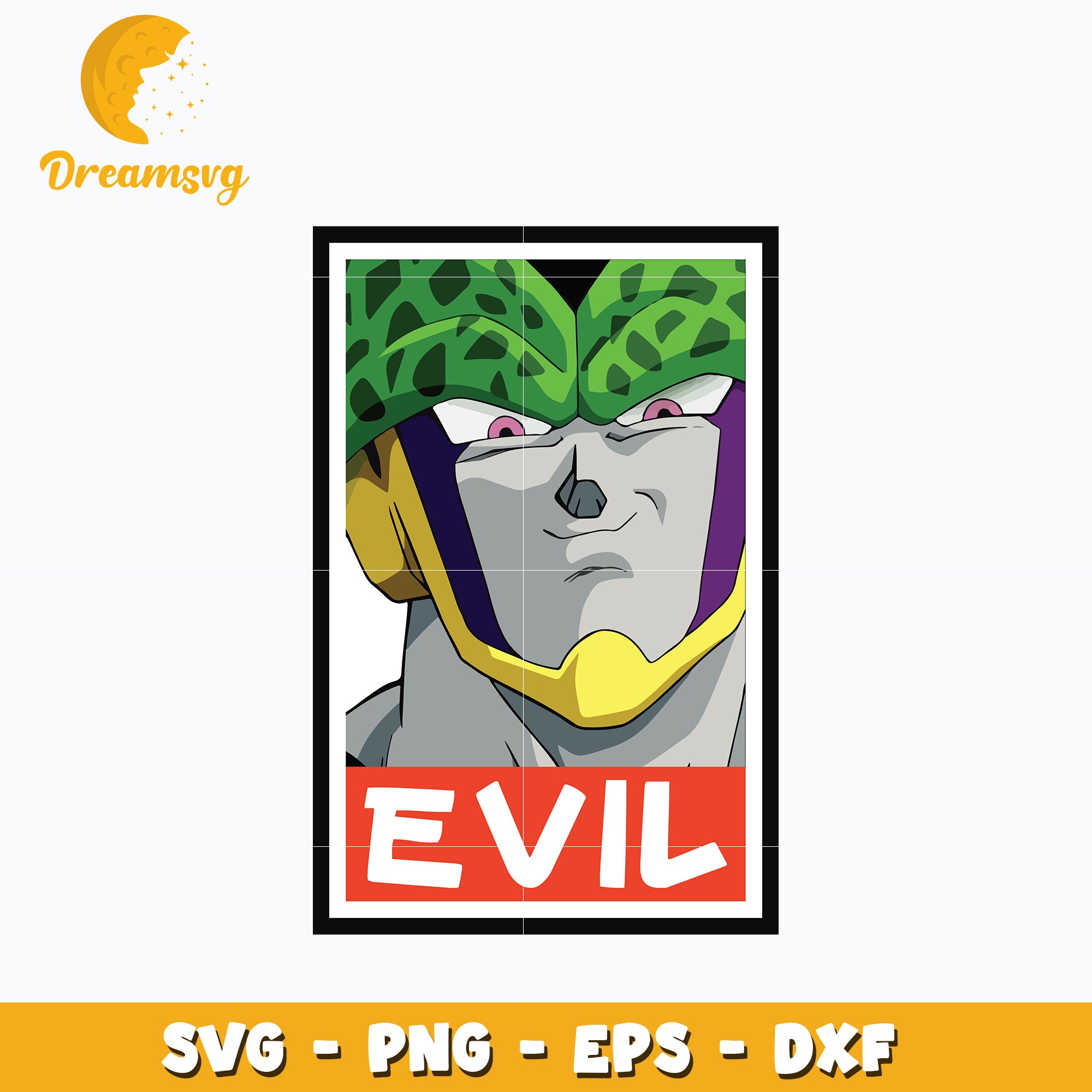 Cell Svg, Evil Svg, Dragon Ball Svg – DreamSVG Store