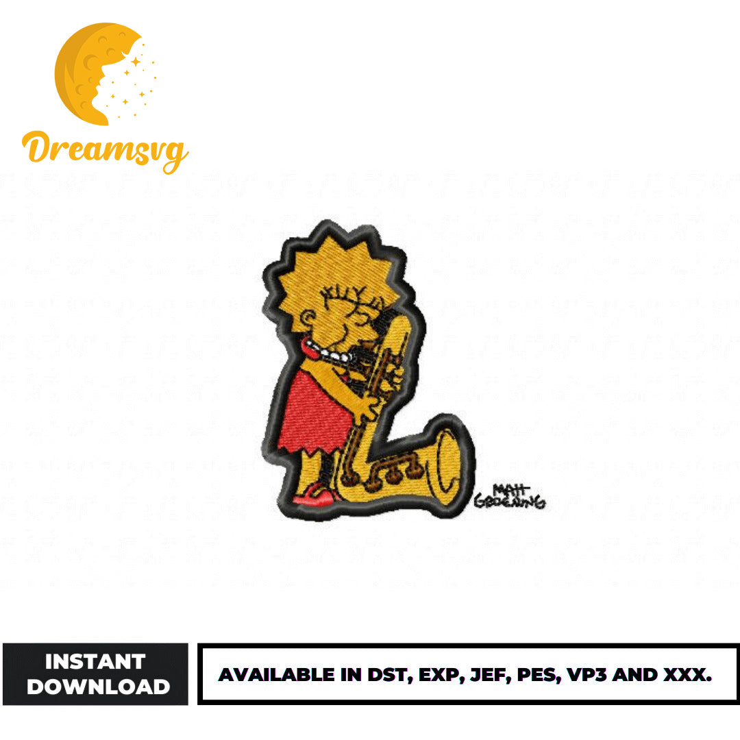 Lisa Simpson embroidery design – DreamSVG Store