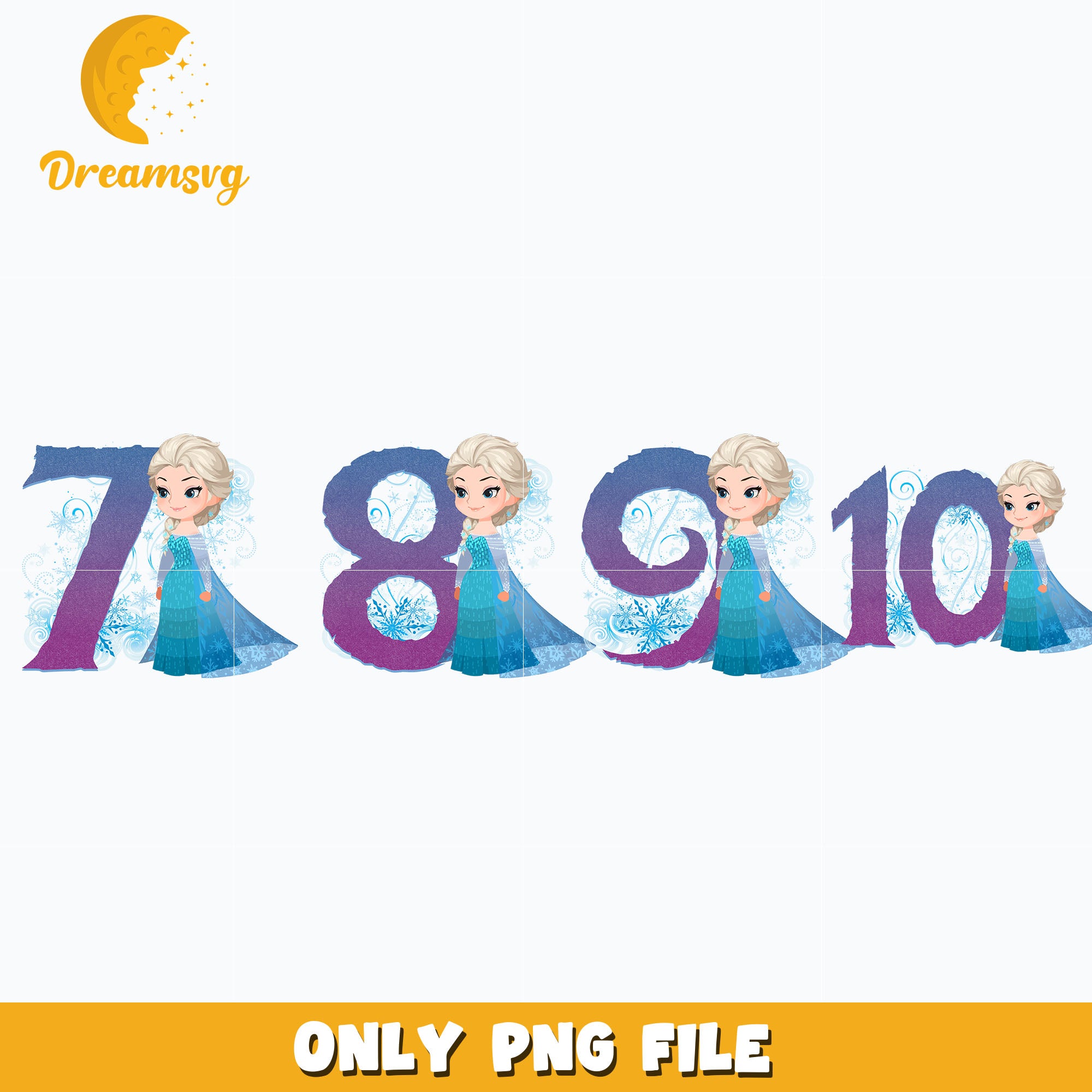 Birthday disney frozen 7 8 9 10 png – DreamSVG Store