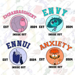 Characters name Inside Out 2 design png bundle, instant digital downlo ...