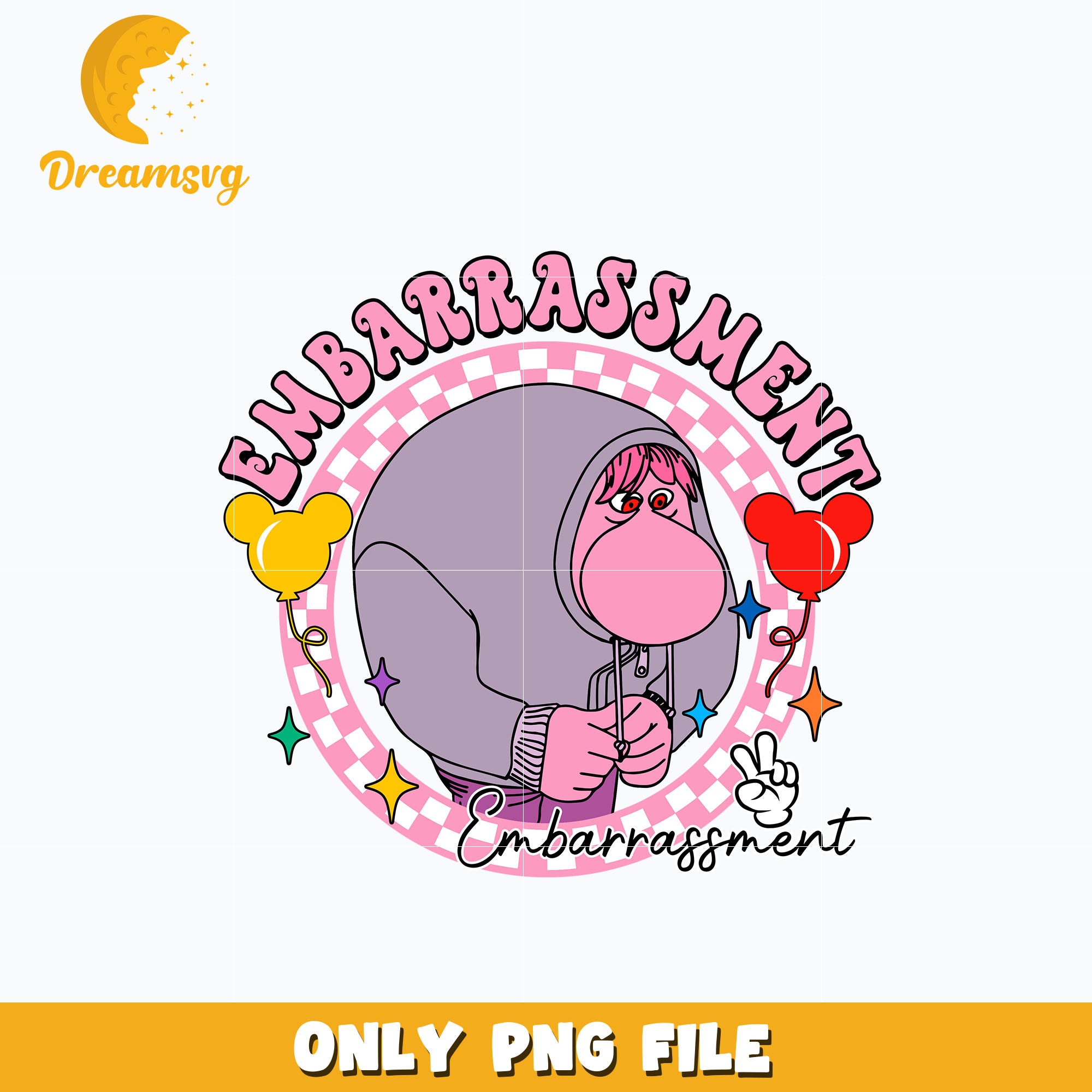 Inside out Embarrassment name design png – DreamSVG Store