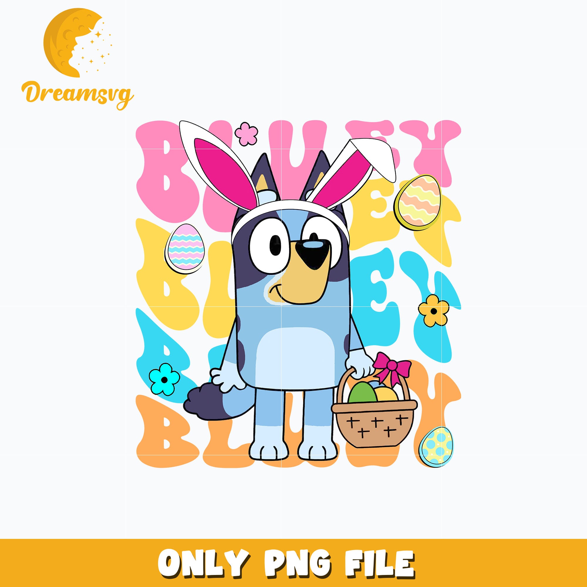 Bluey love easter cartoon png – DreamSVG Store