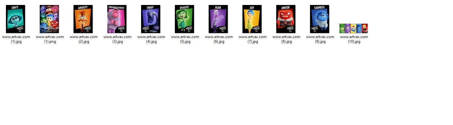 Inside out 2 characters Png bundle, cartoon png, digital download ...