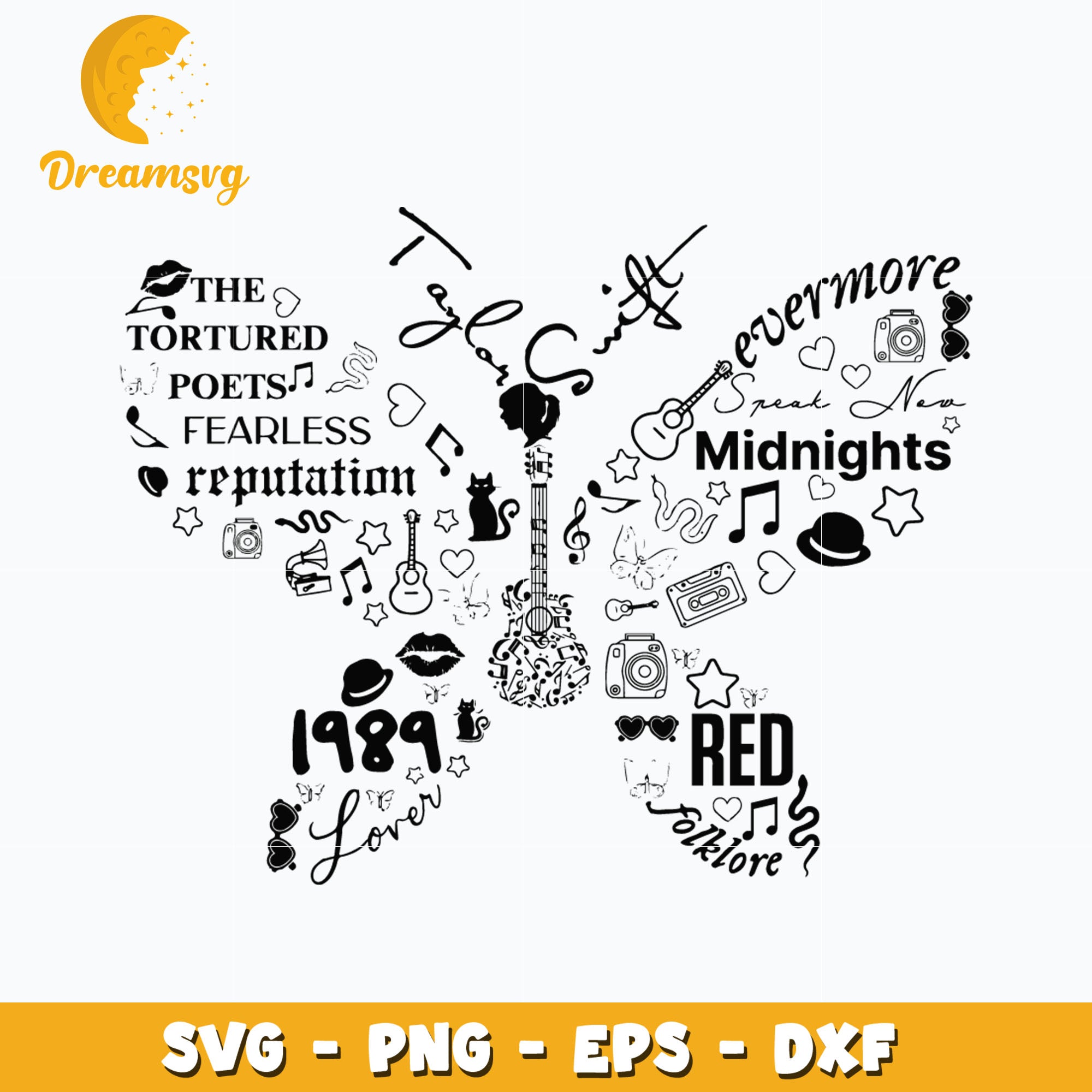 Taylor Swift Album Butterfly svg, digital download – DreamSVG Store