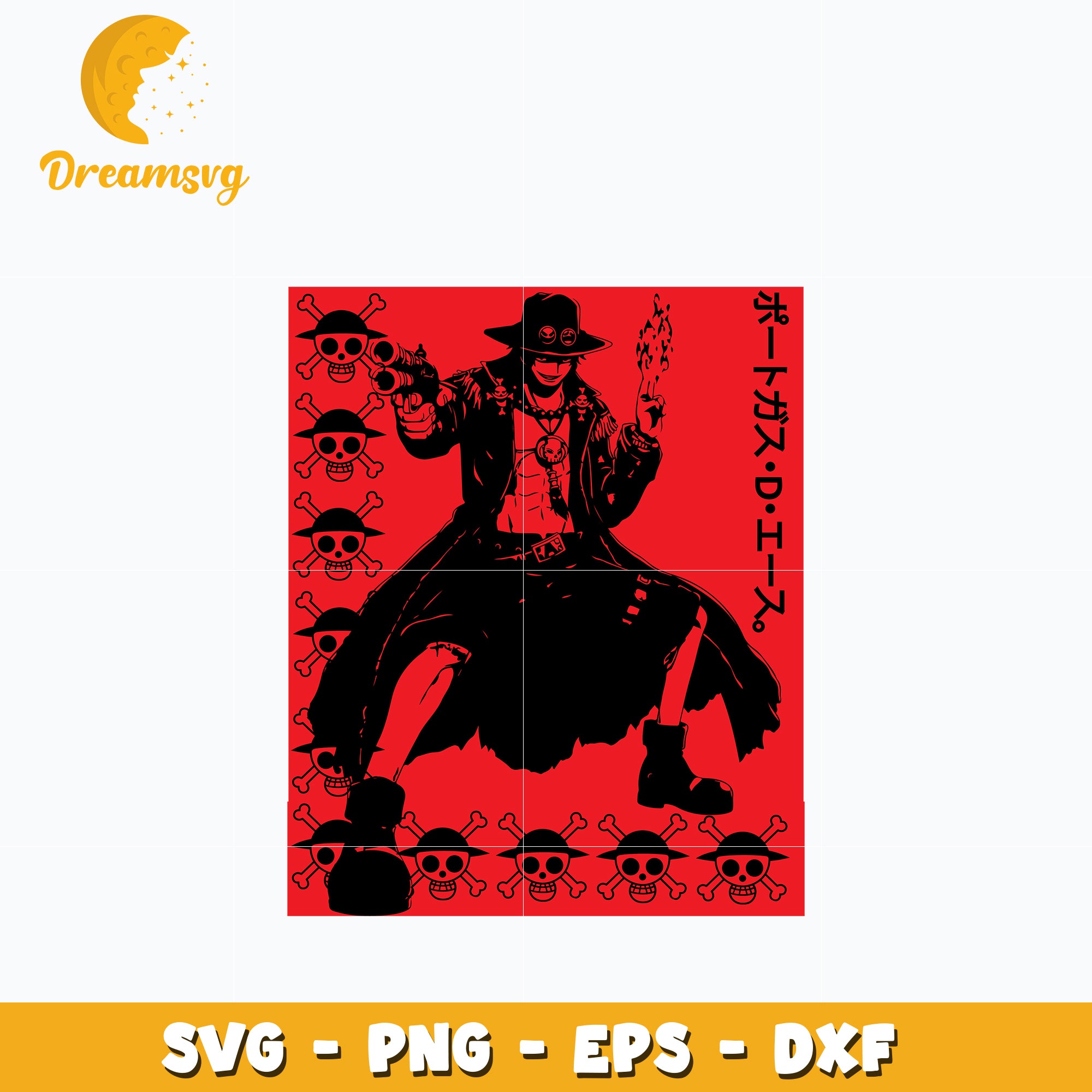 Ace pirate design Svg, Anime Svg, One piece Svg – DreamSVG Store