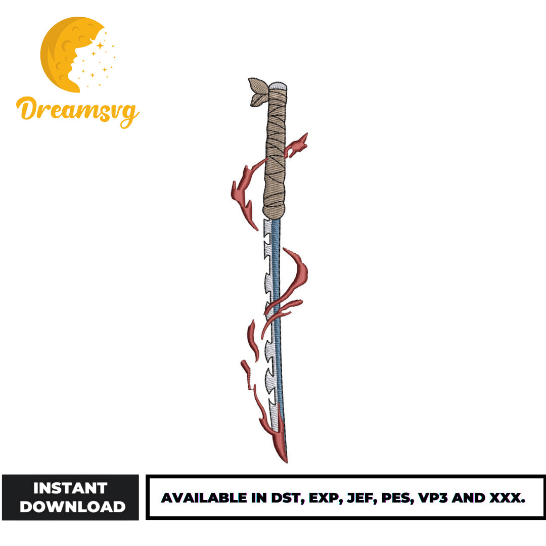 Inosuke sword embroidery design, Kimetsu no Yaiba embroidery – DreamSVG ...