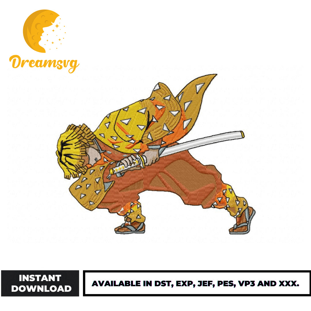 Zenitsu Agatsuma embroidery design – DreamSVG Store