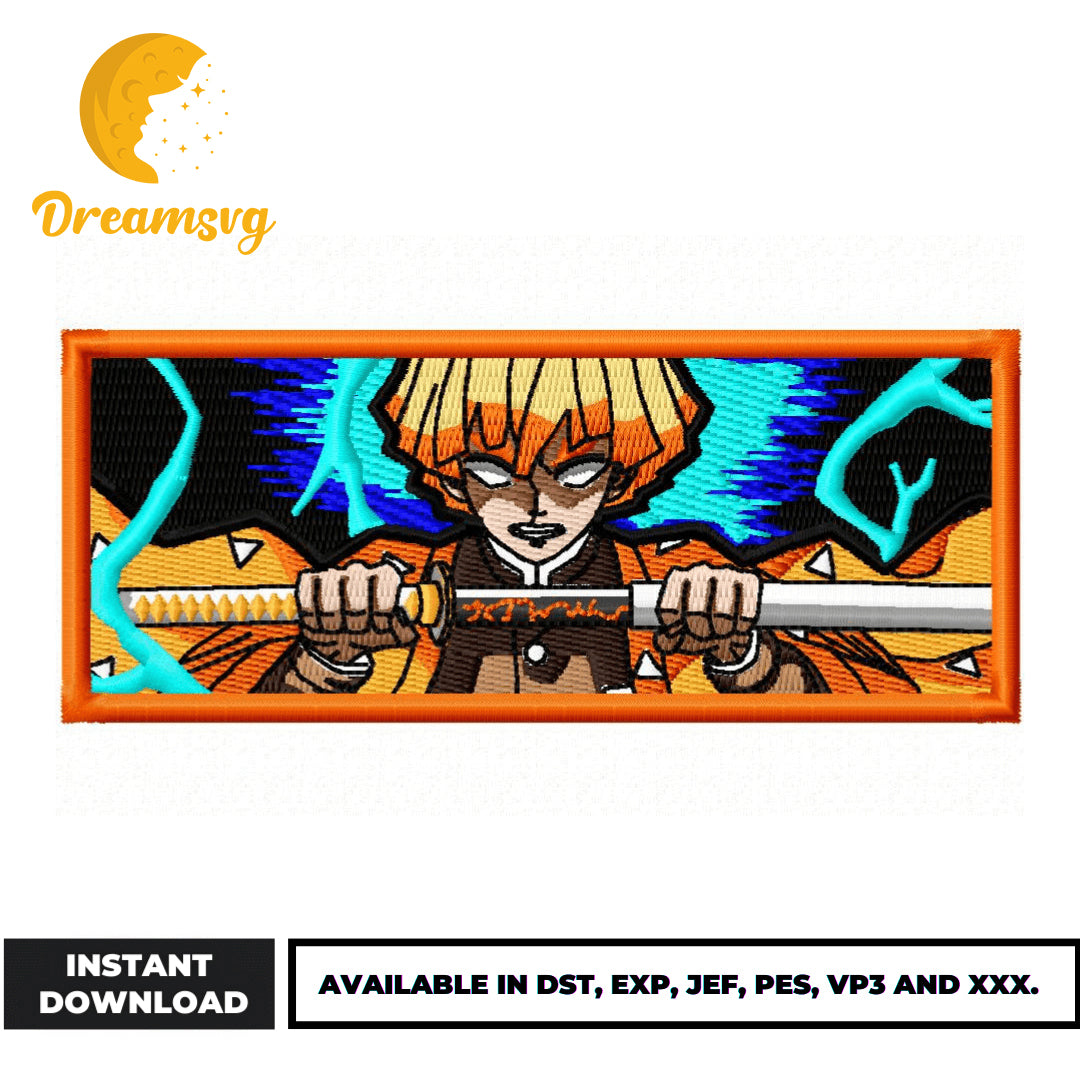 Zenitsu angry embroidery design – DreamSVG Store