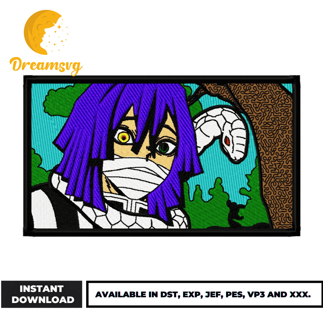 Obanai embroidery design, Kimetsu no Yaiba embroidery – DreamSVG Store