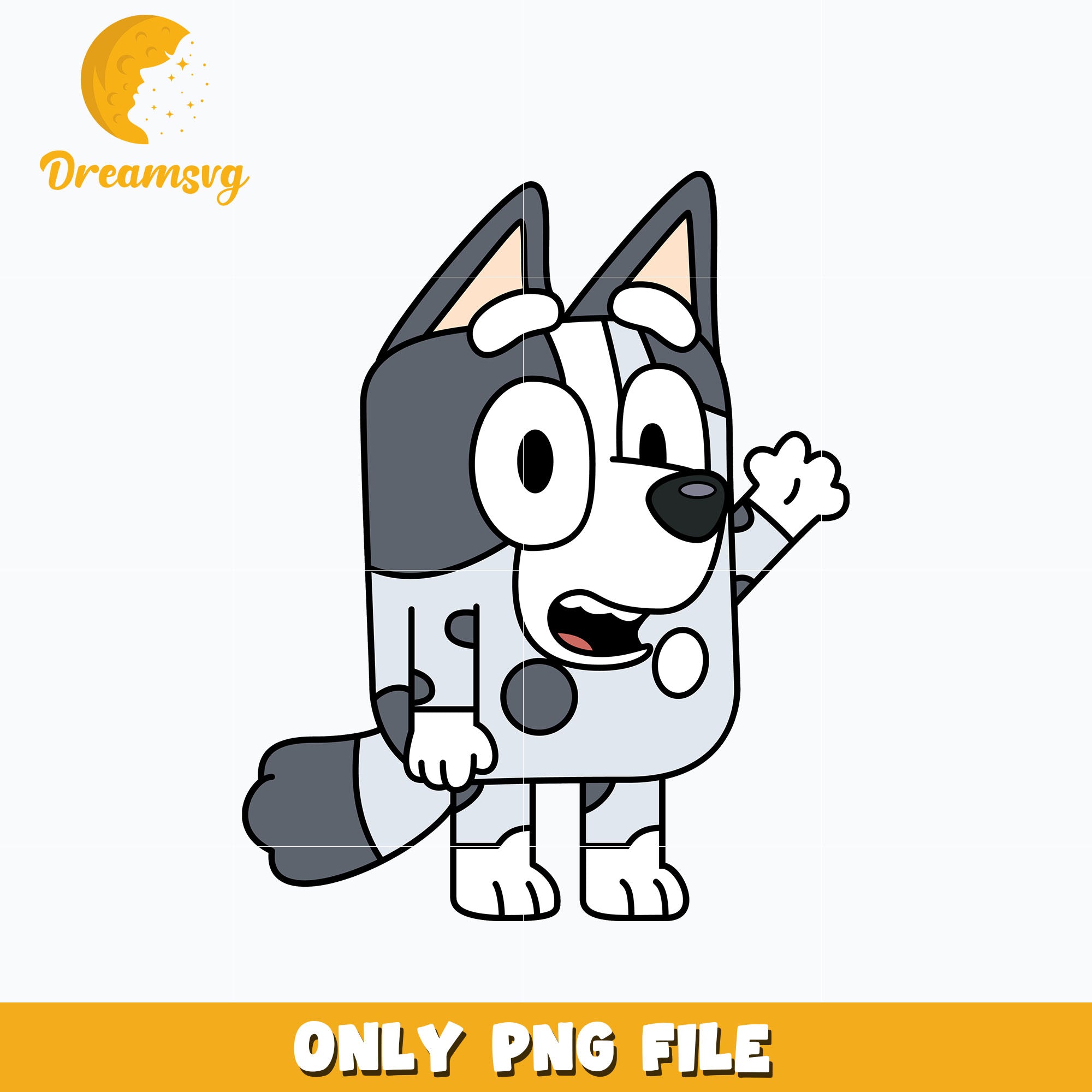 Bluey muffin hello cartoon png – DreamSVG Store