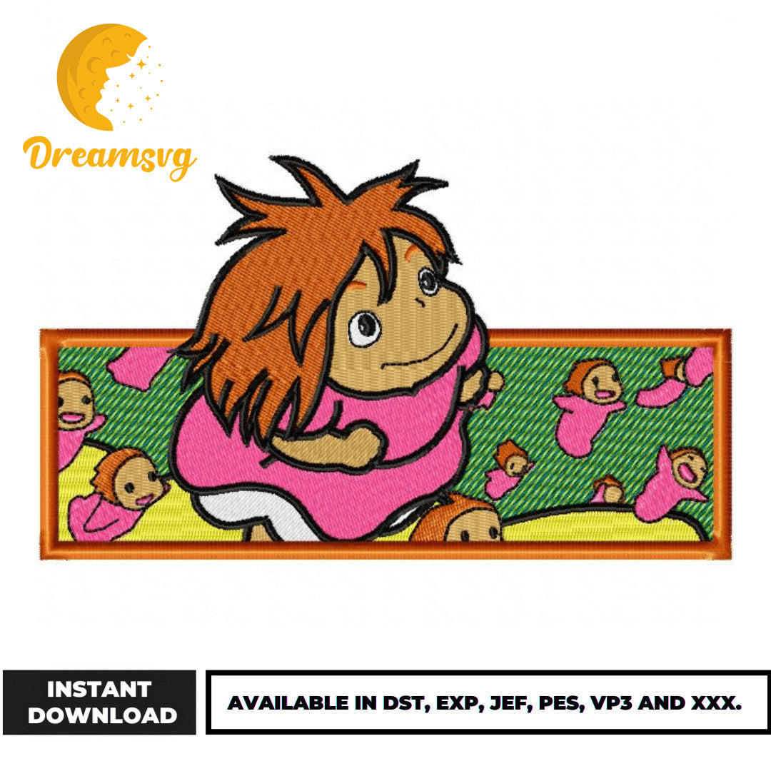 Ponyo embroidery design – DreamSVG Store