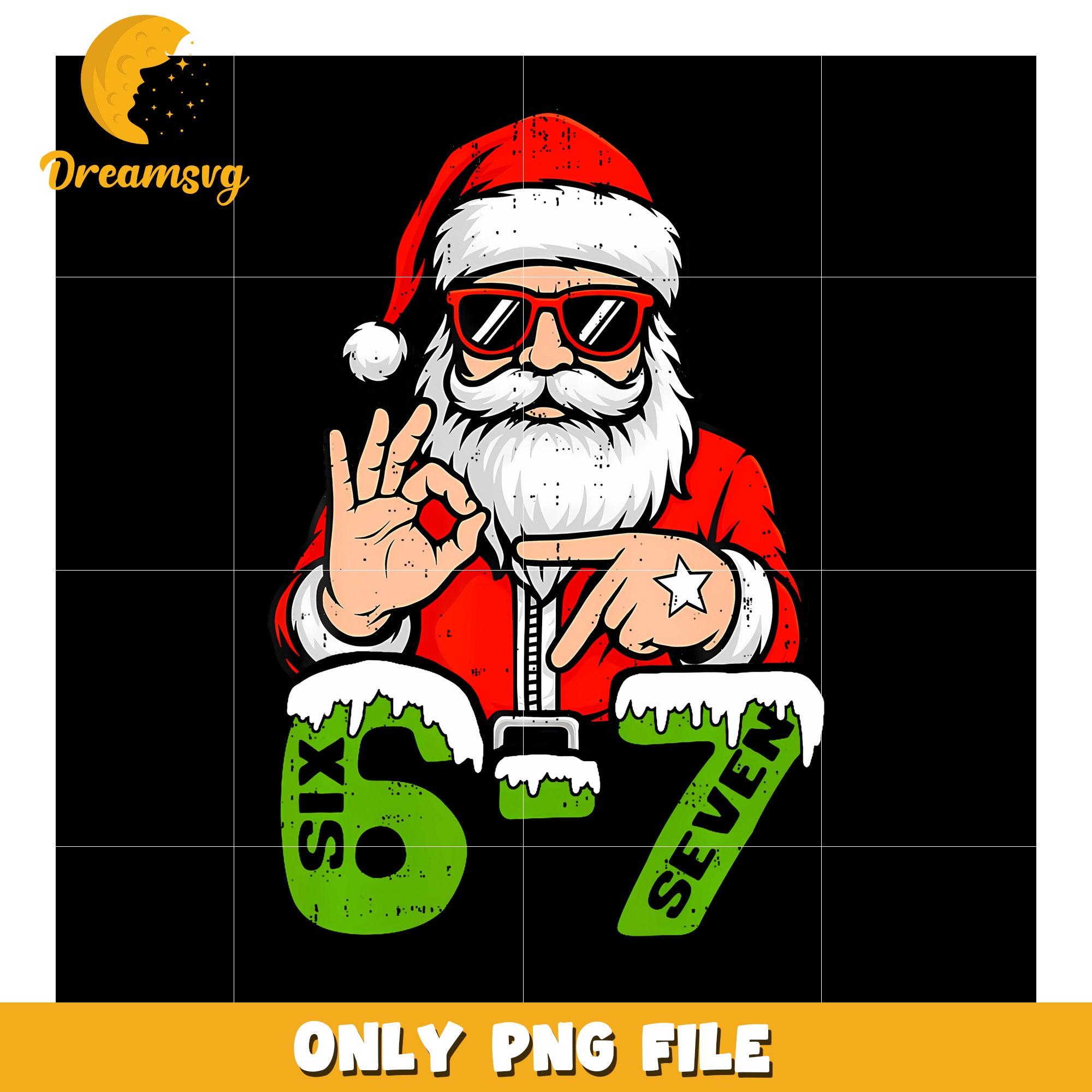 67 Meme Six Seven Santa png, funny jokes png, funny memes png ...