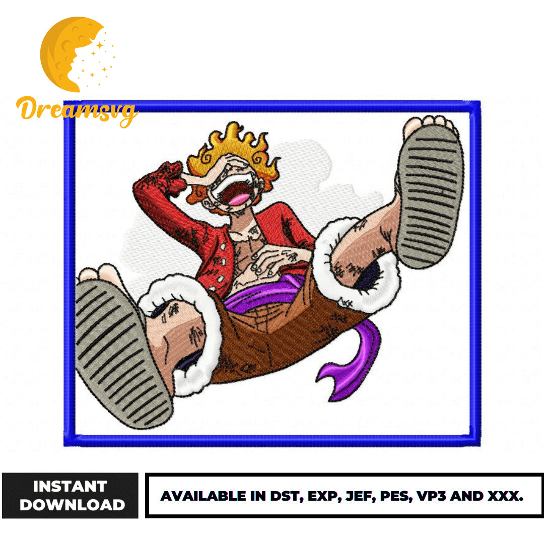 Luffy gear 5 embroidery design – DreamSVG Store