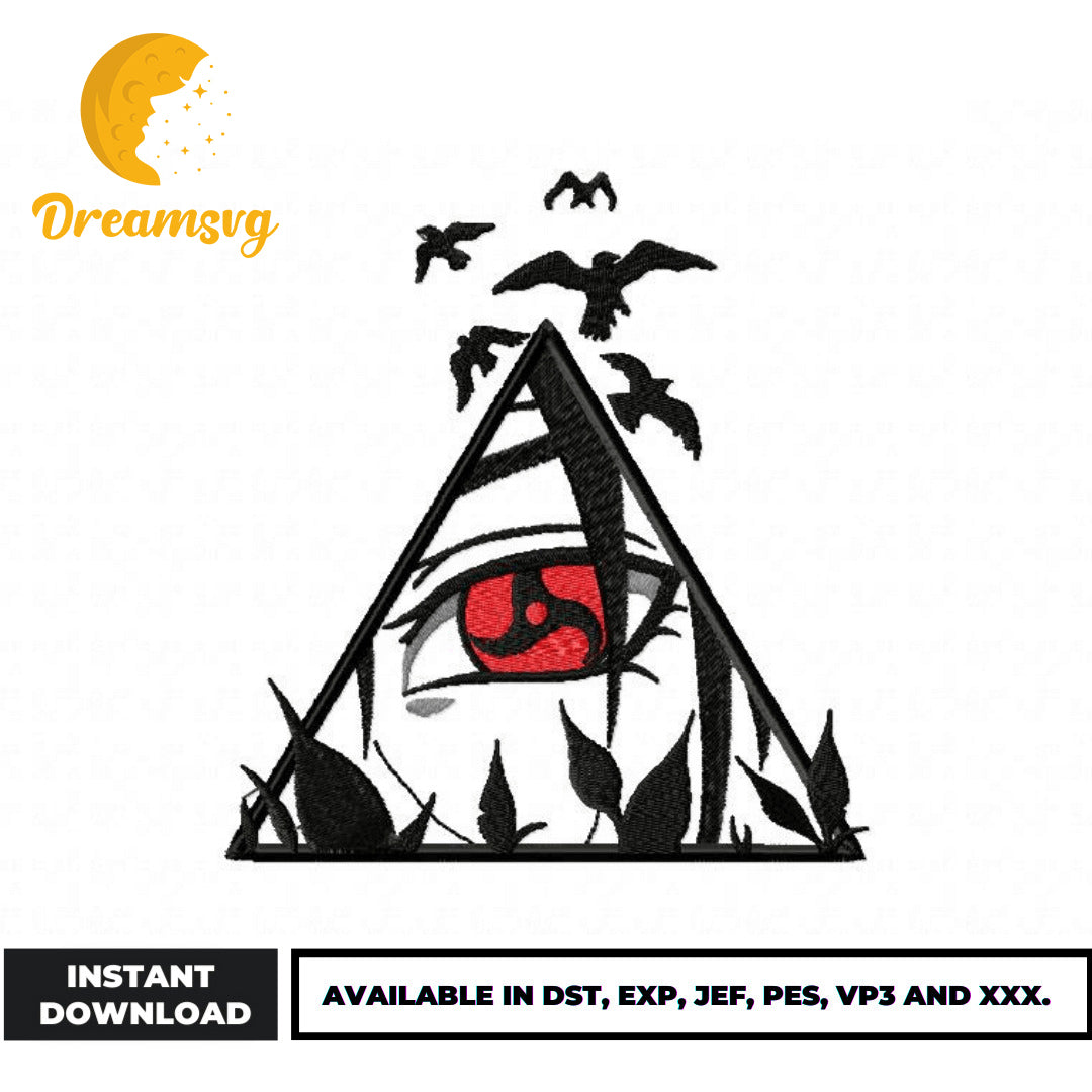 Uchiha itachi sharingan embroidery design – DreamSVG Store
