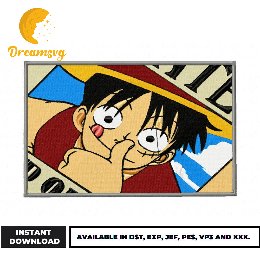 Luffy smile embroidery design – DreamSVG Store