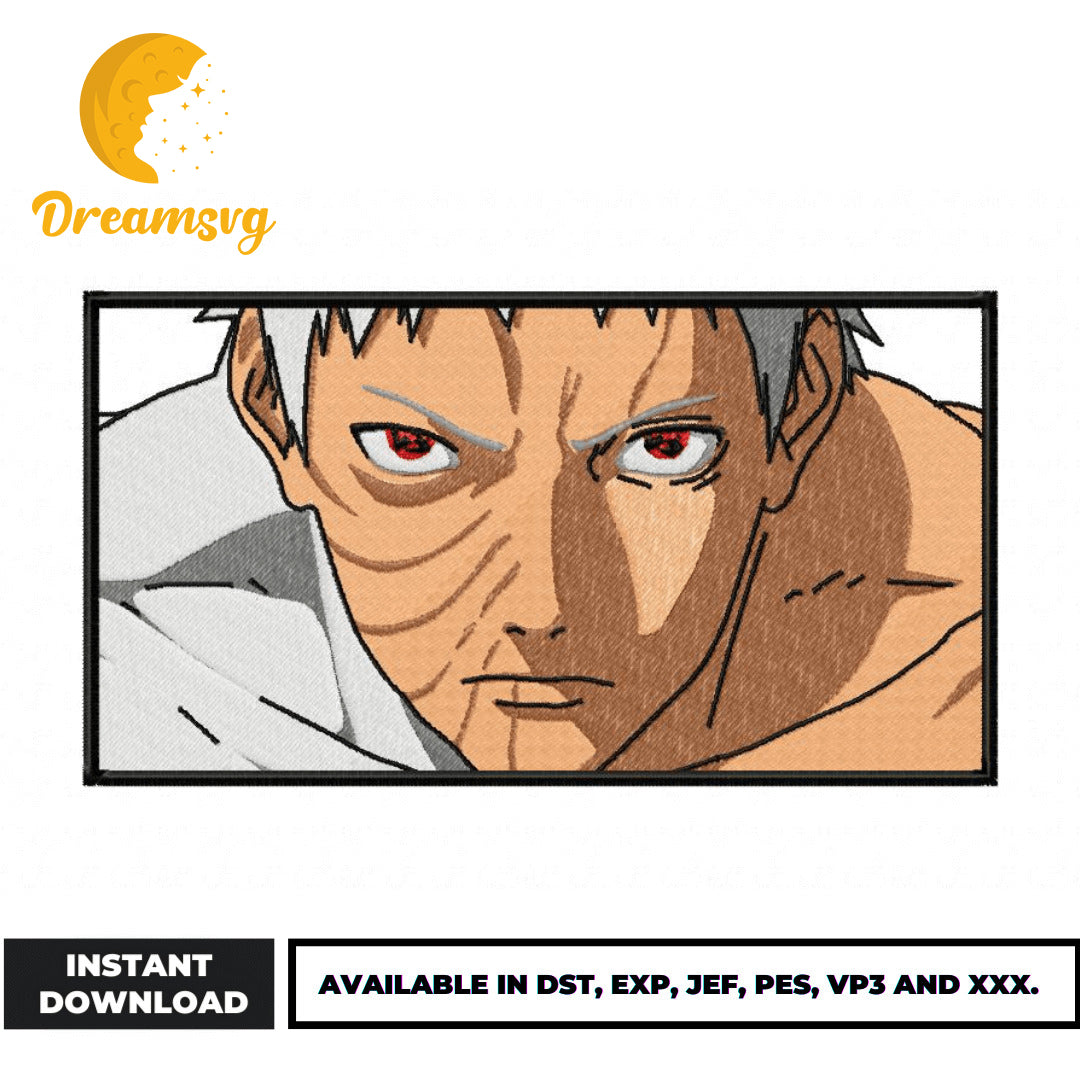 Obito face embroidery design – DreamSVG Store